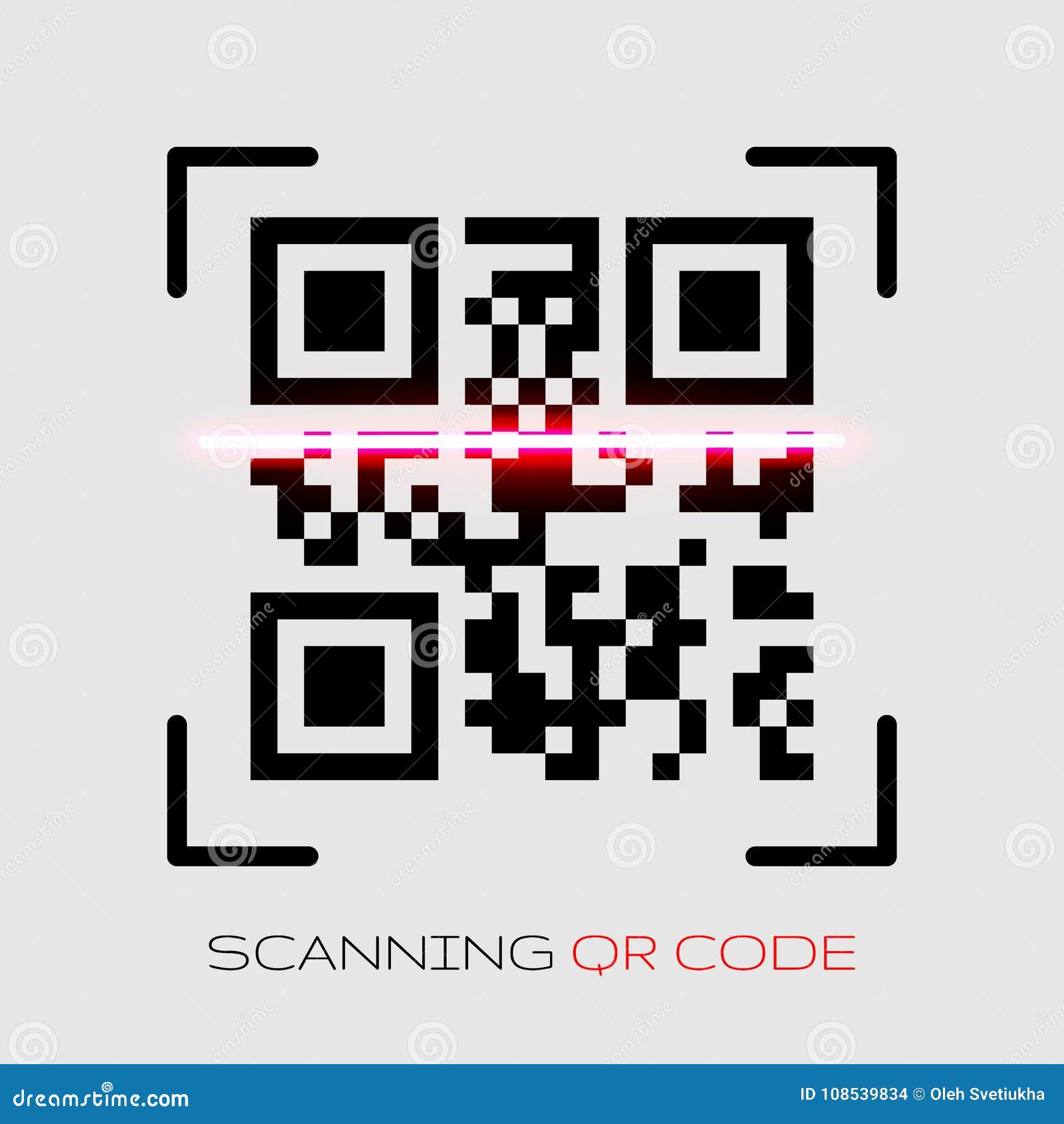 Vector QR Code Sample for Smartphone Scanning Isolated on Blue ...