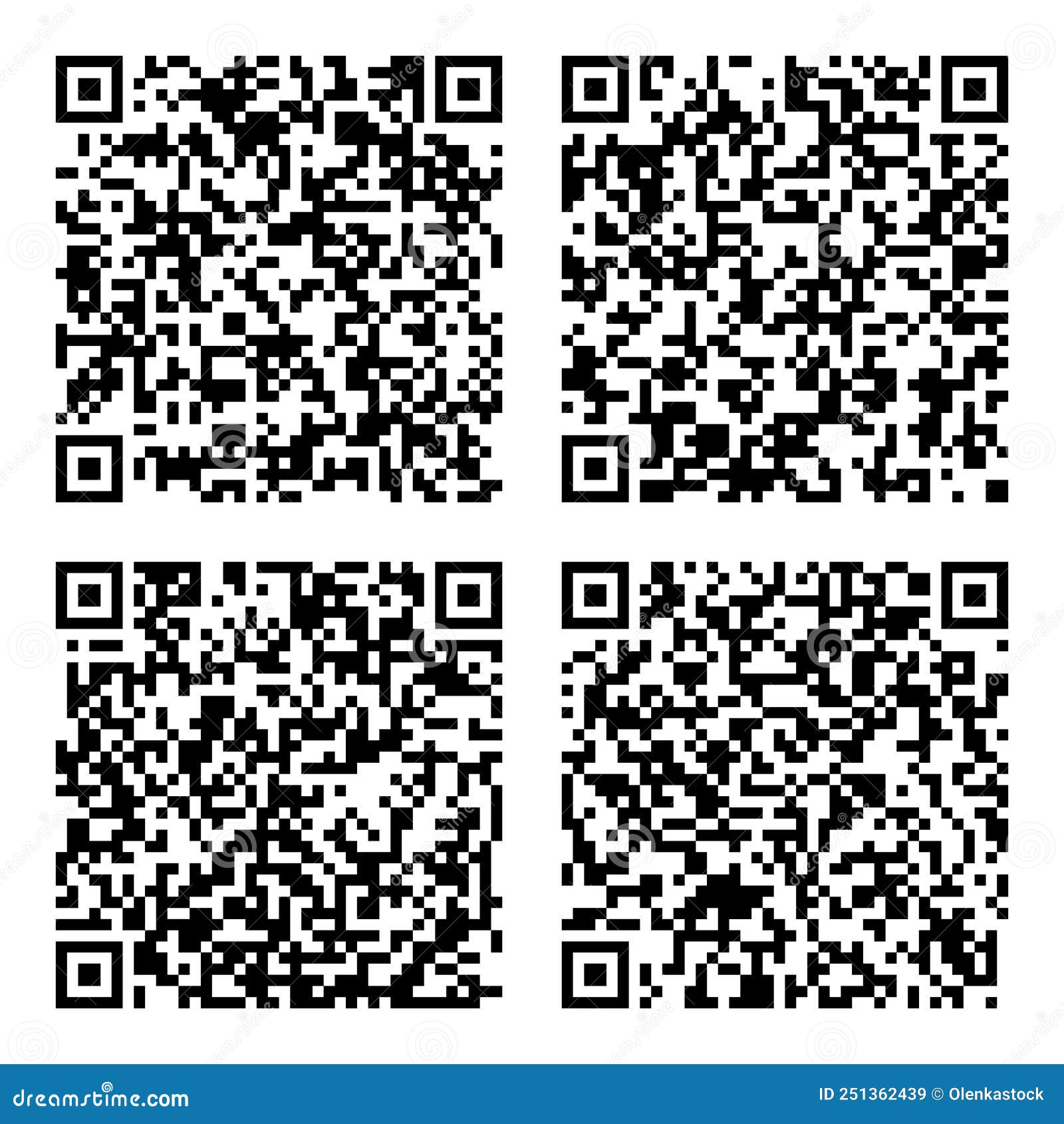 Vector QR code stock vector. Illustration of product - 251362439