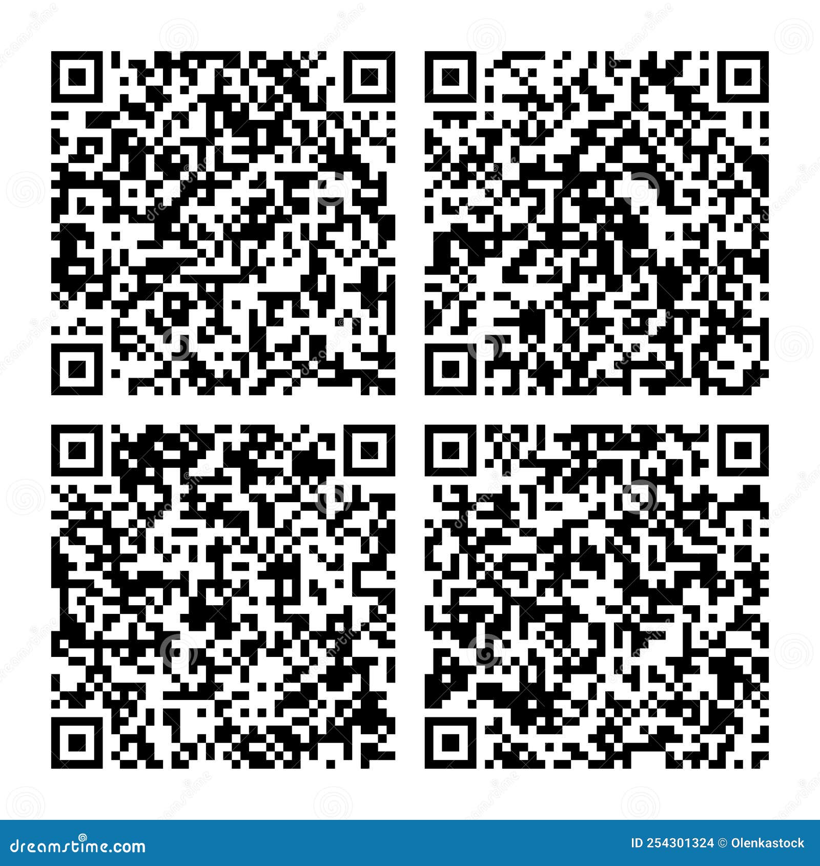 Vector QR code stock vector. Illustration of concept - 254301324 Vector QR code stock vector. Illustration of concept - 254301324