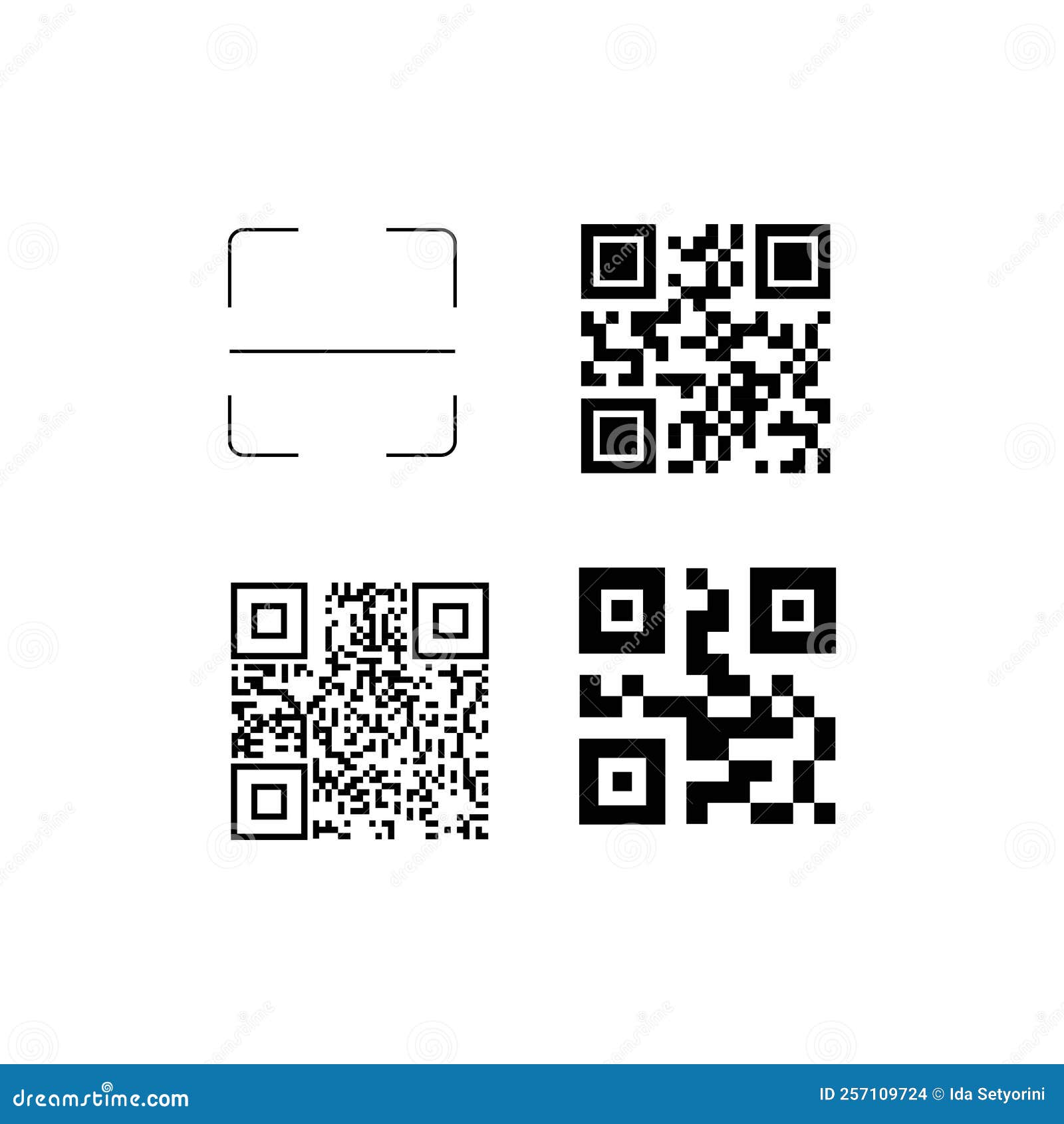 Vector qr-code stock illustratie. Illustration of etiket - 257109724