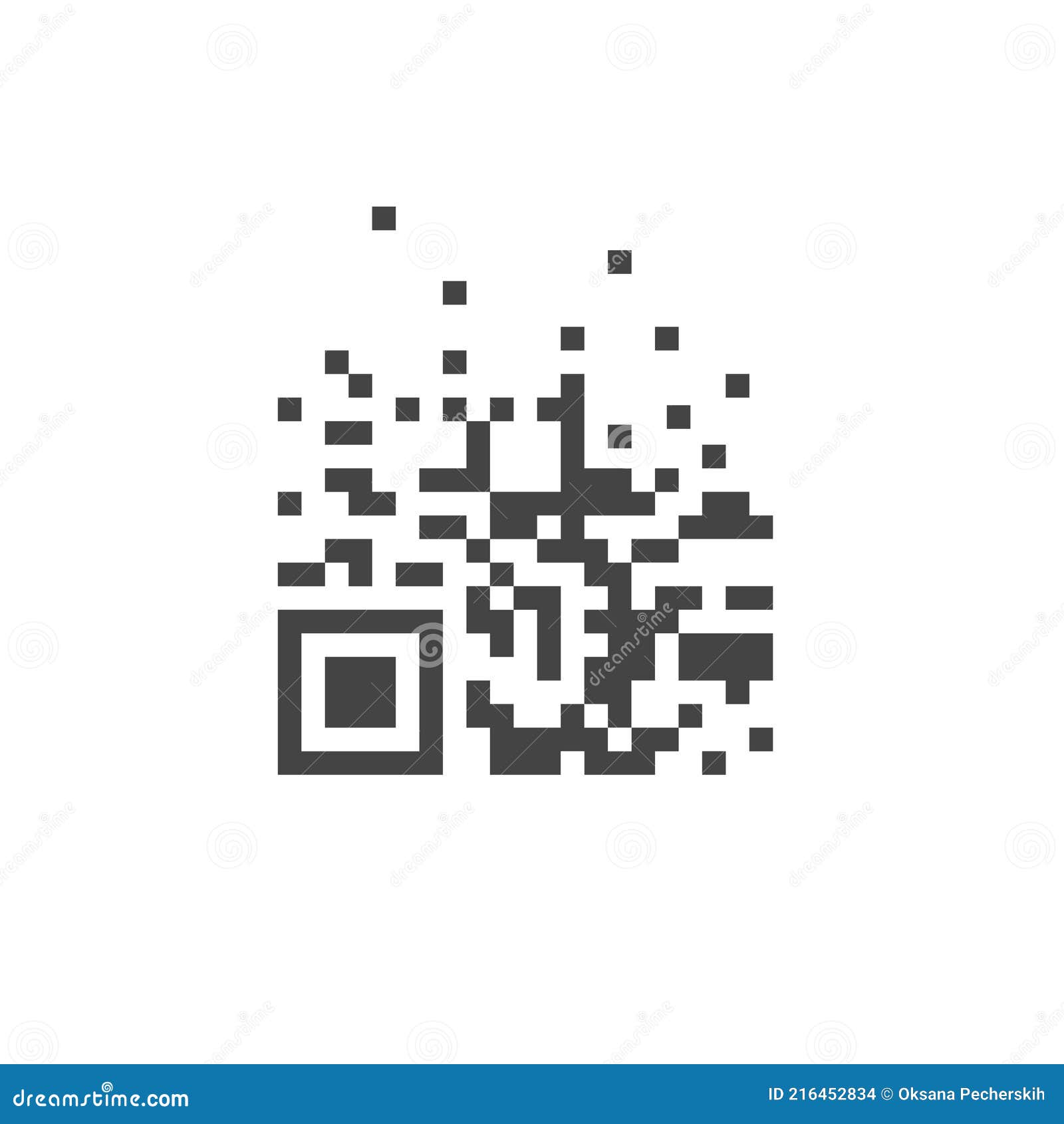 Vector Qrr Code on White Isolated Background Stock Vector ...