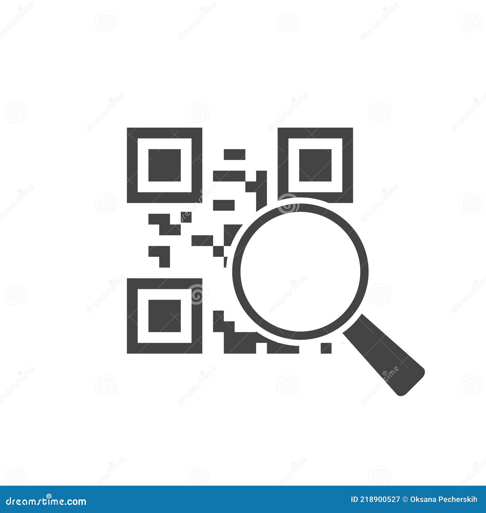 Vector Qrr Code on White Isolated Background Stock Vector ...