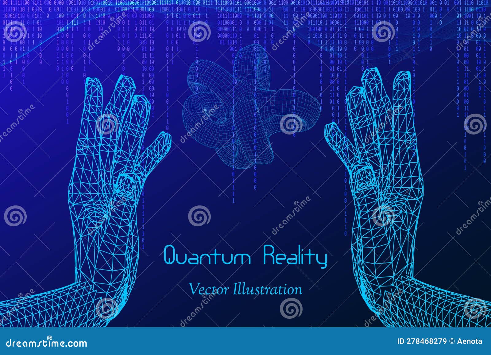 Vector Quantum Reality Concept - Hi-Tech Digital Design Stock Vector ...
