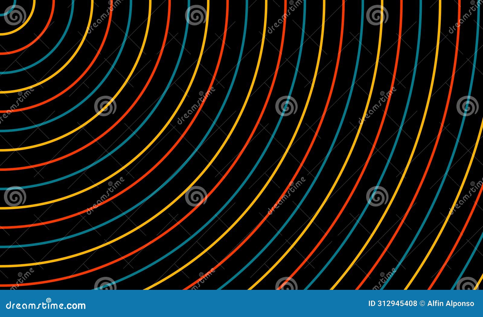 Vector Quarter Circle Lines in Three Colors for Background, Wallpaper ...