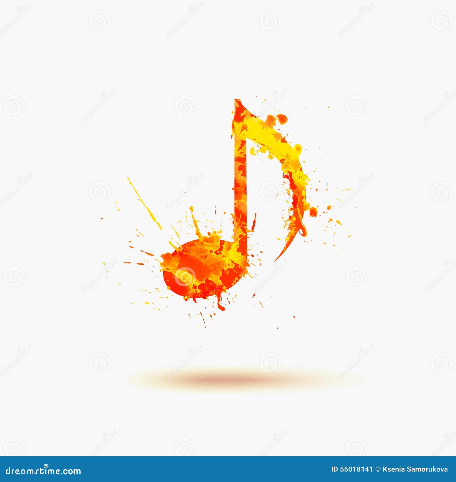 Vector Quaver Note symbol. stock vector. Illustration of clef - 56018141