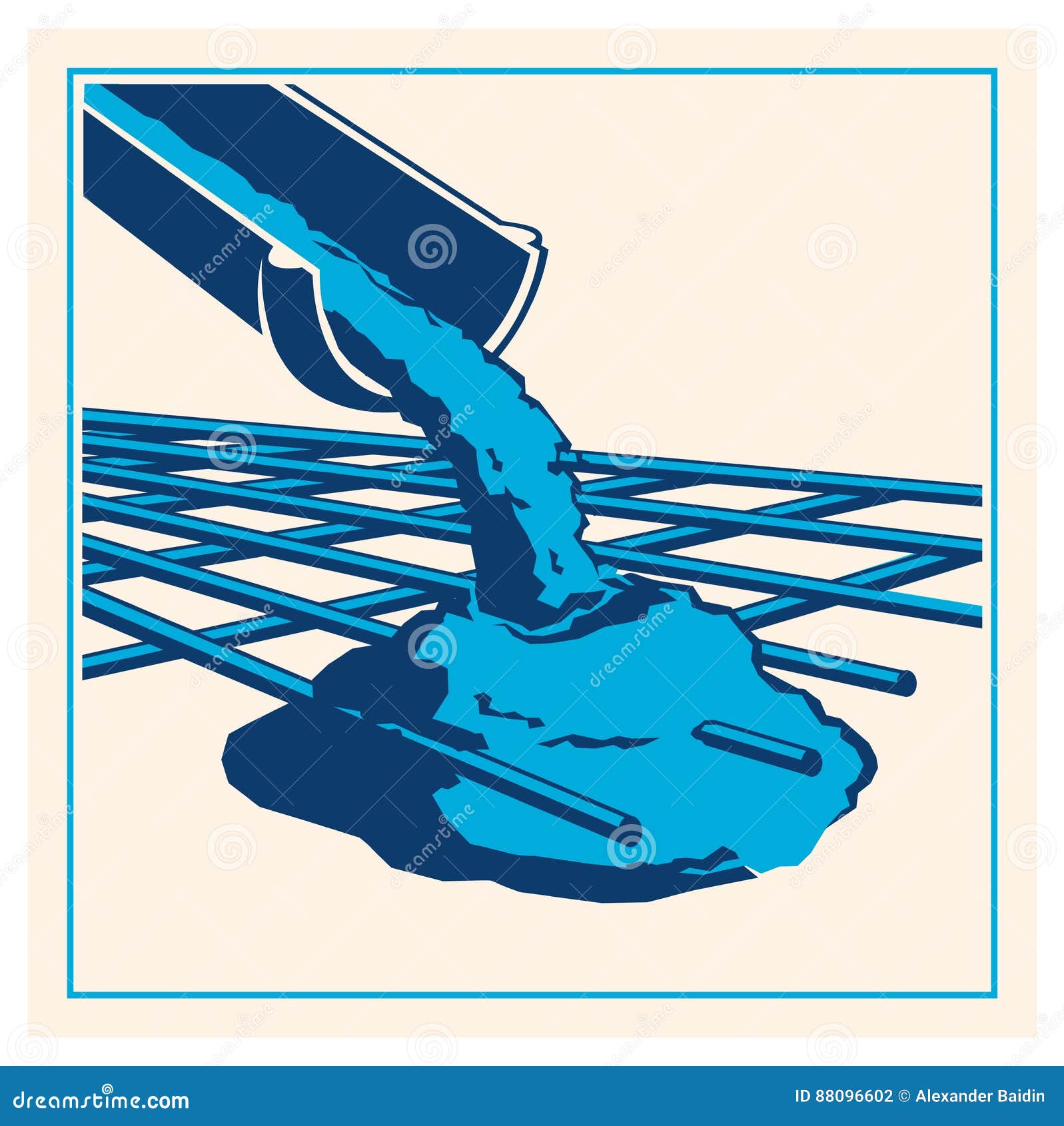 Vector Que Vierte El Icono Concreto Ilustración del Vector ...