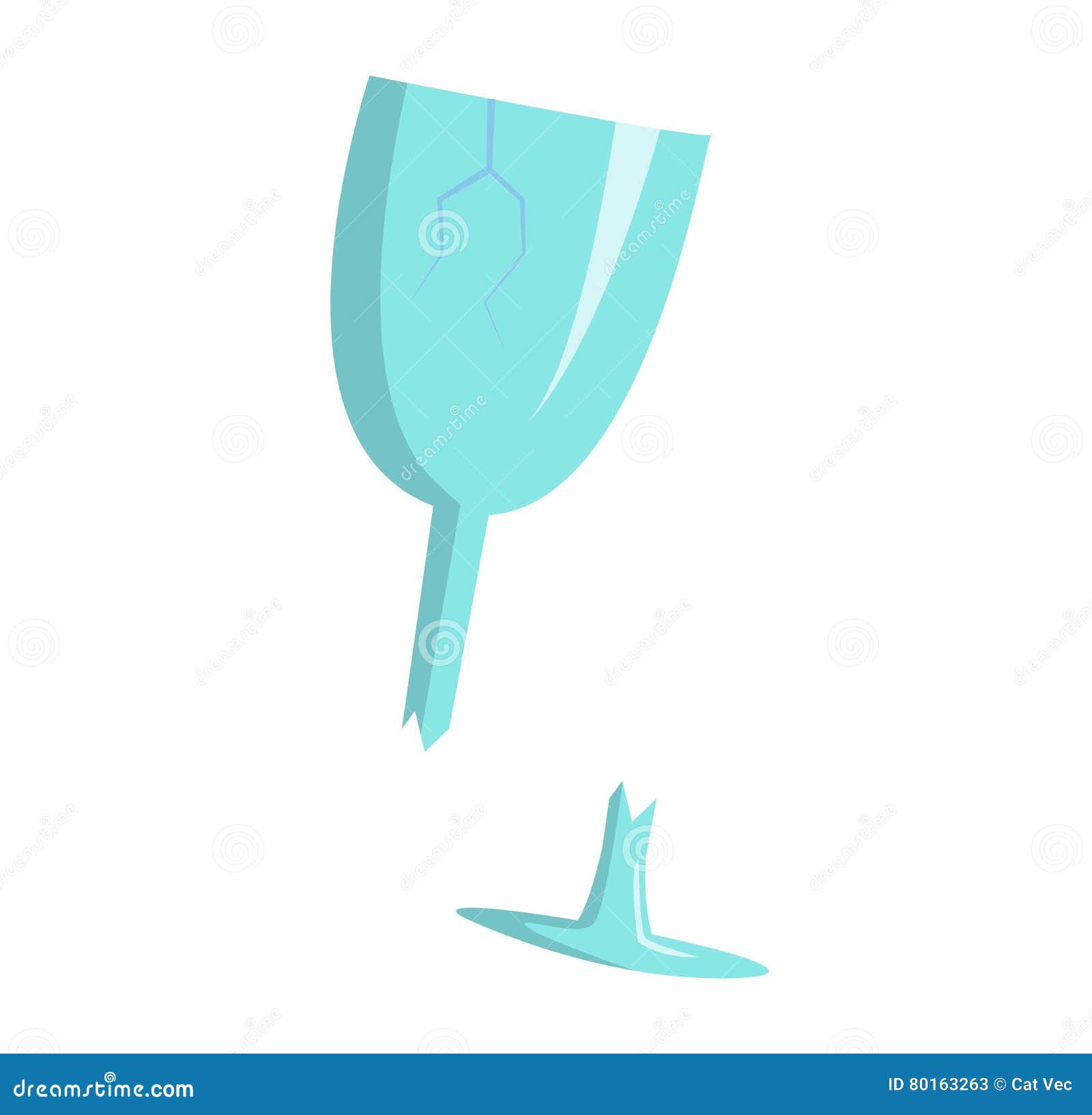 Vector Quebrado De La Copa De Vino Ilustración del Vector - Ilustración ...