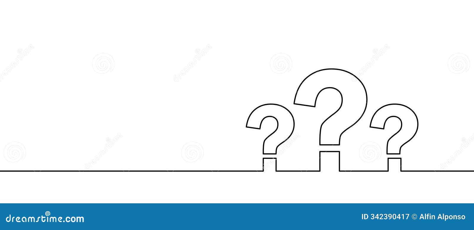 Vector Question Icon One Line Art Stock Illustration - Illustration of ...