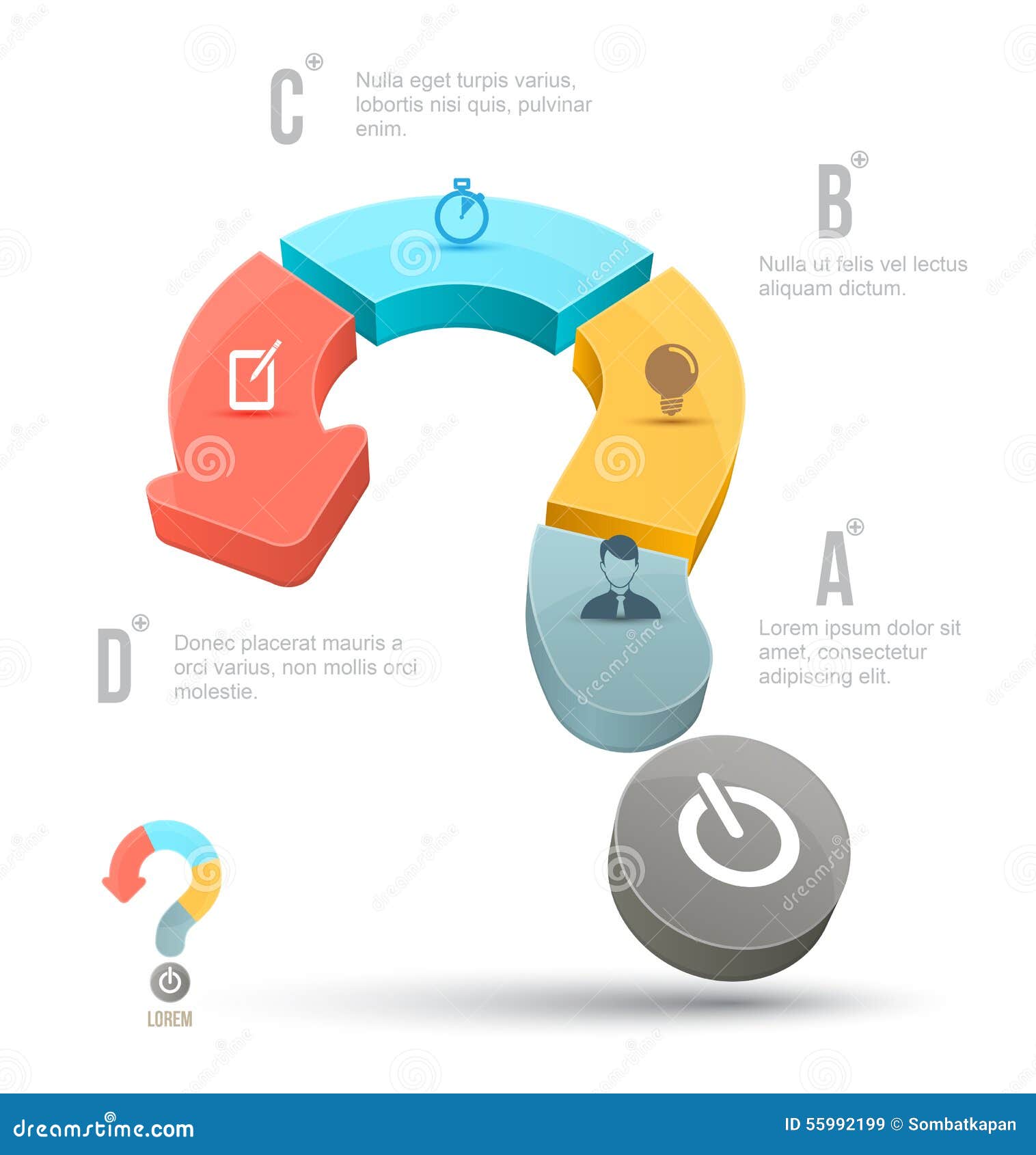 Vector Question Mark Business Concepts with Icons. Stock Vector ...