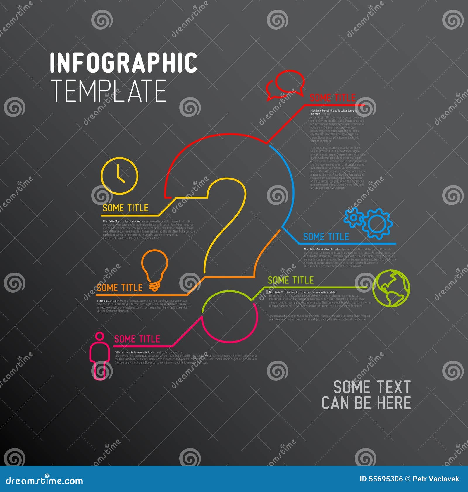 Vector Question Mark Infographic Report Template Stock Vector ...