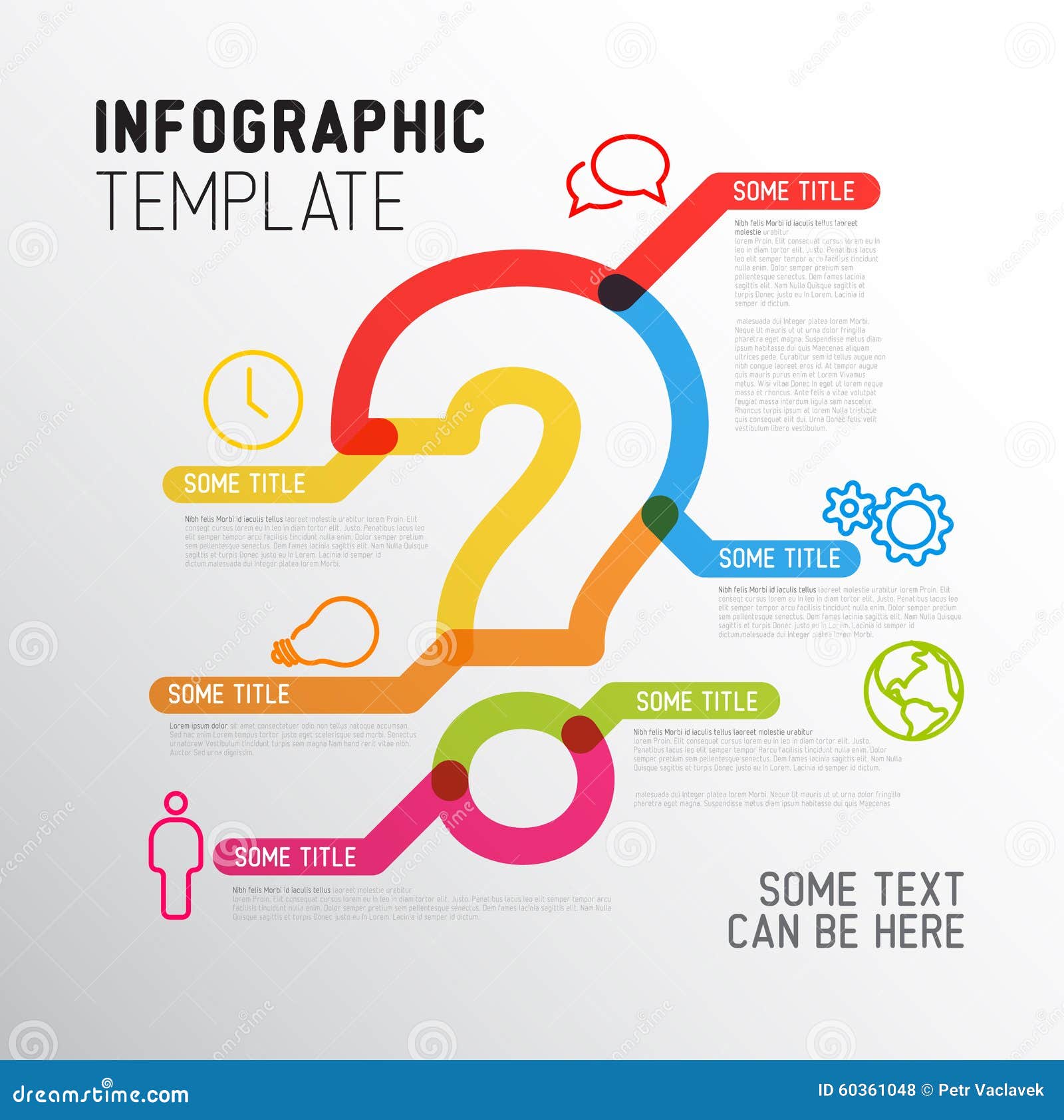 Vector Question Mark Infographic Report Template Stock Vector ...