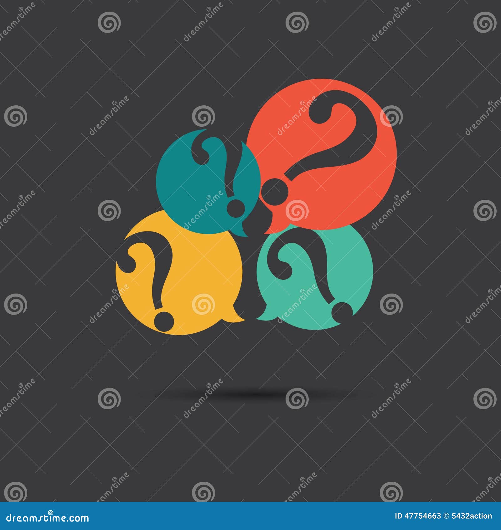 Vector of Question Marks Icon Stock Vector - Illustration of business ...