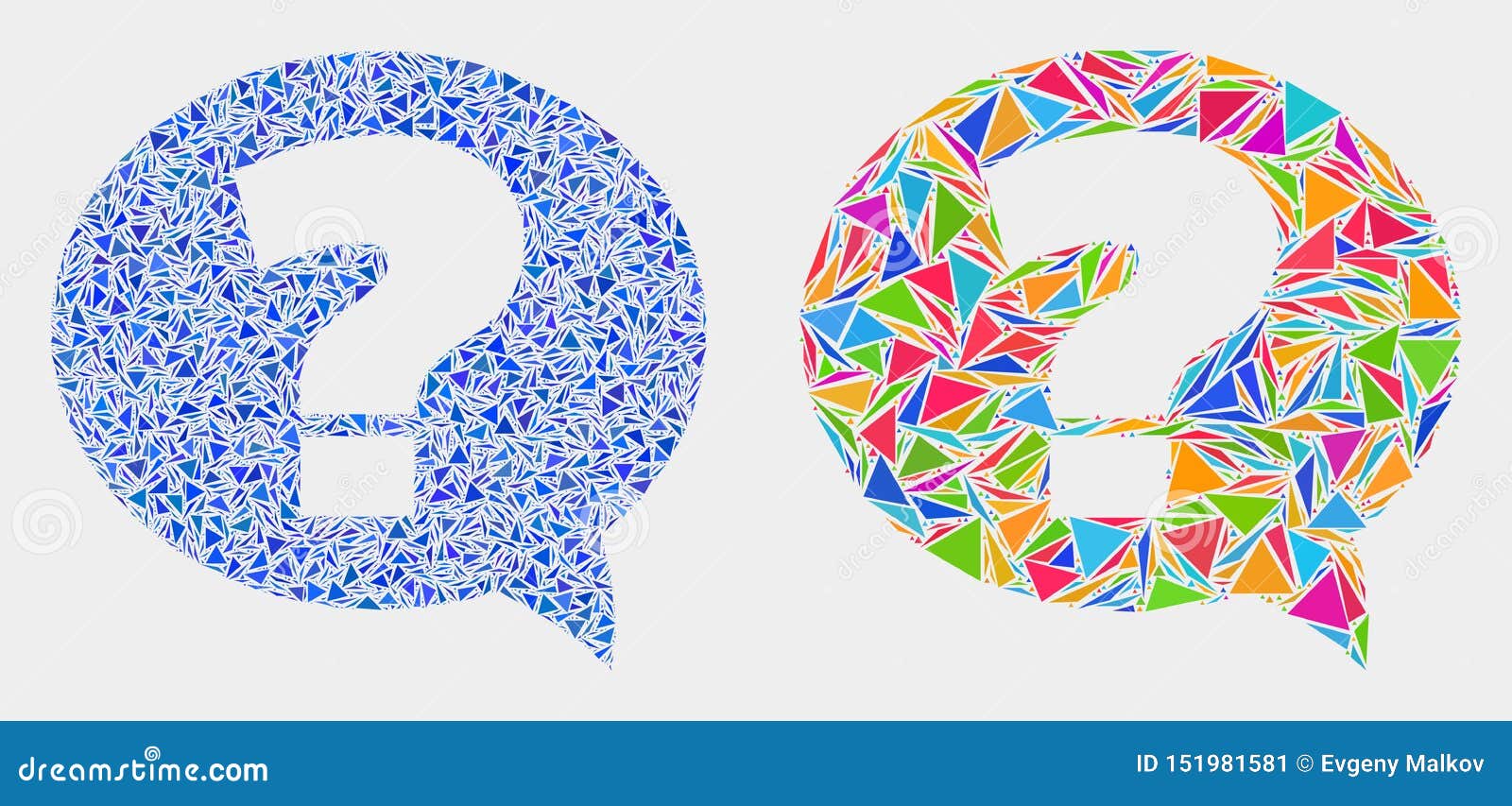 Vector Question Mosaic Icon of Triangles Stock Vector - Illustration of ...