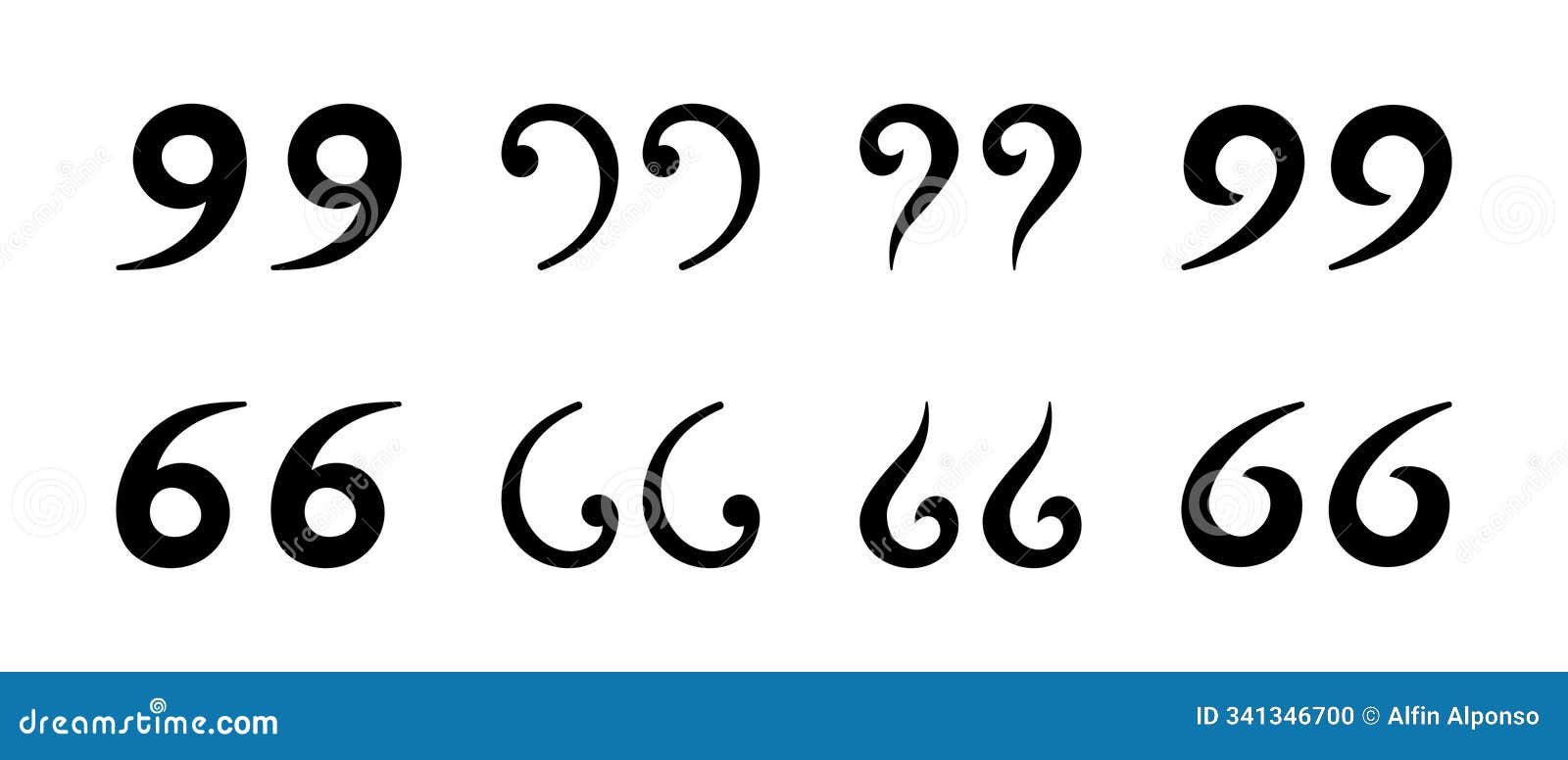 Vector Quotation Marks Icon Set Stock Illustration - Illustration of ...