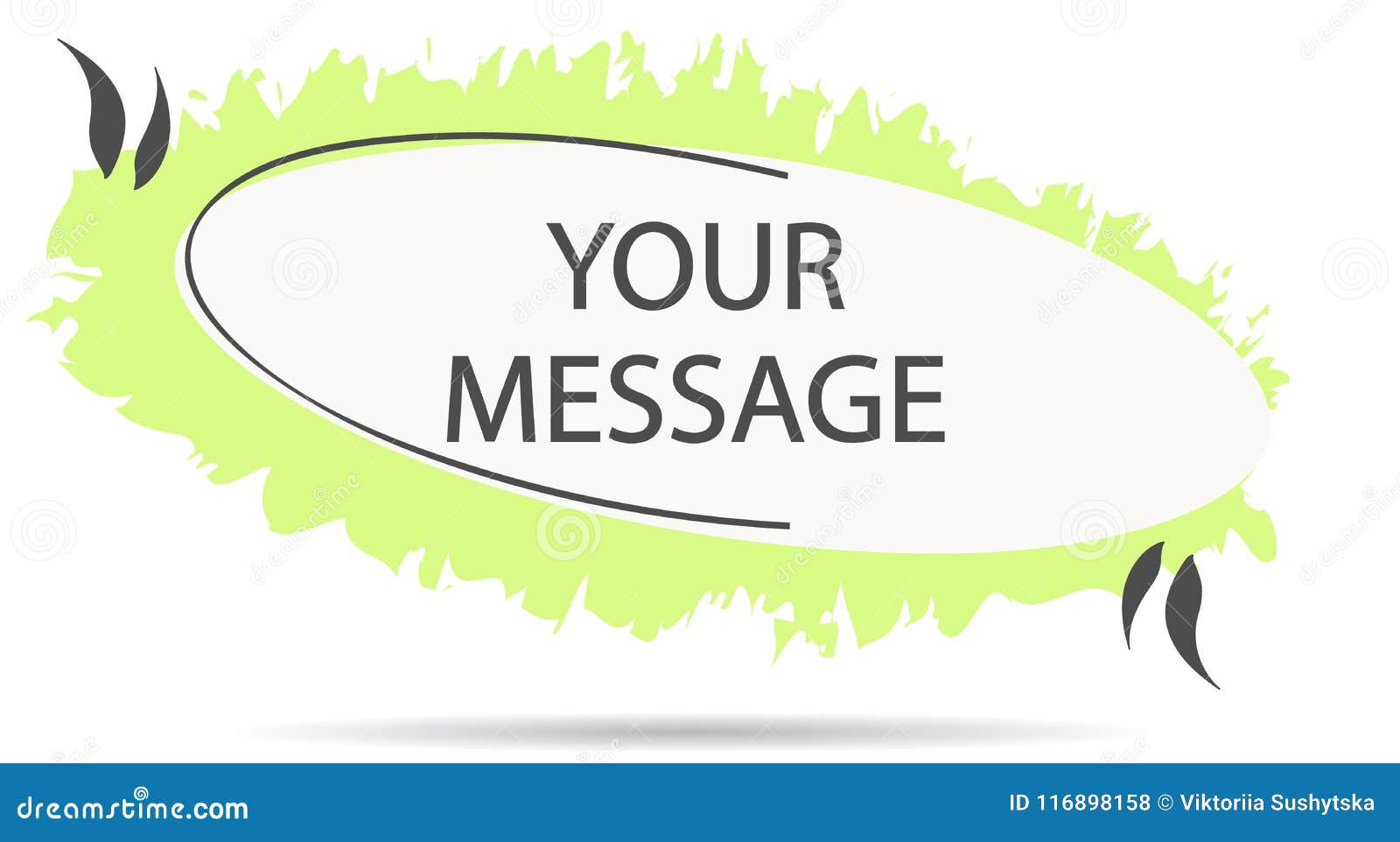 Vector Quotation Template in Quotes. Vector Banner with Frame Stock ...