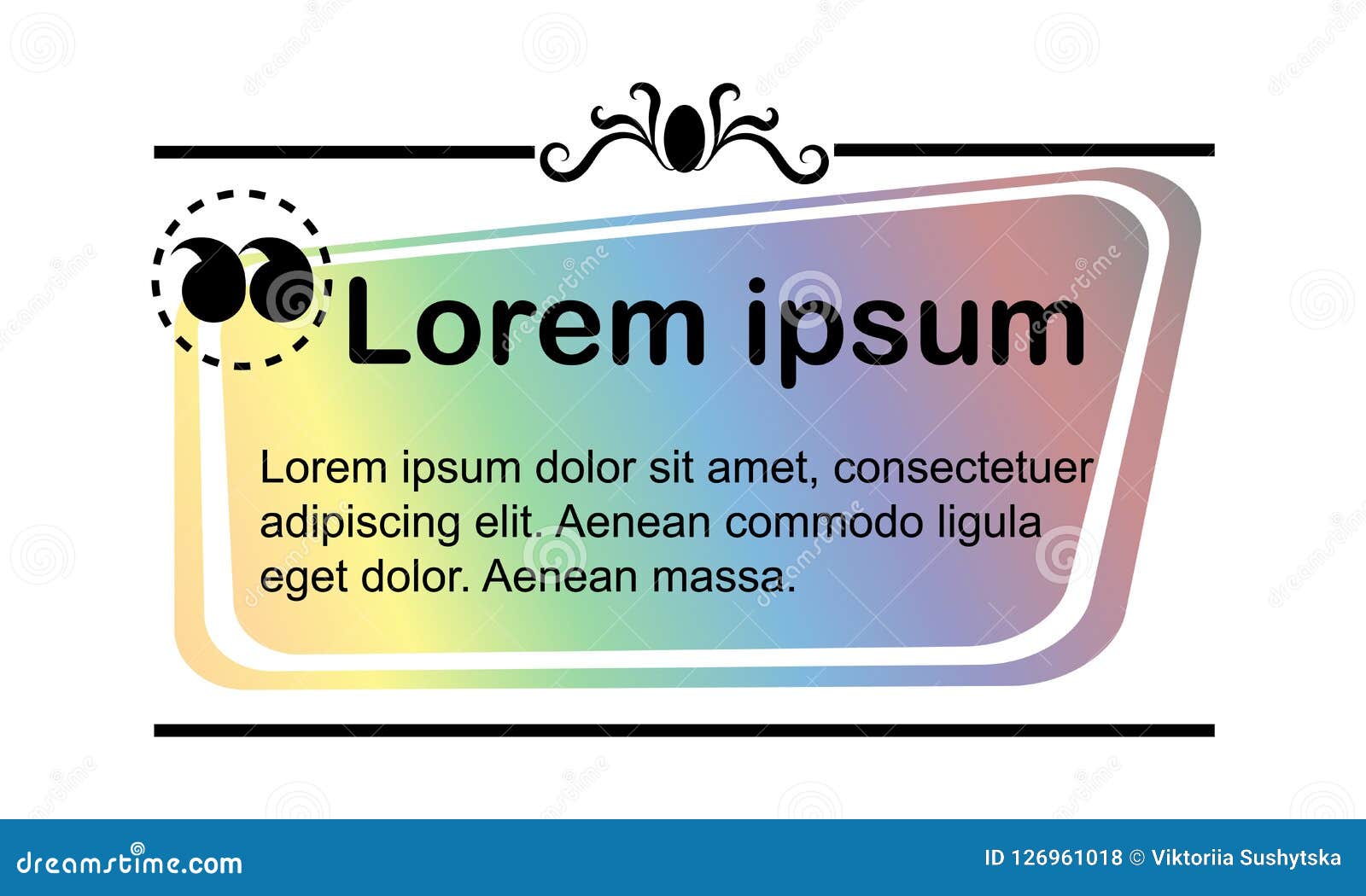 Vector Quotation Template in Quotes. Vector Banner with Frame and ...