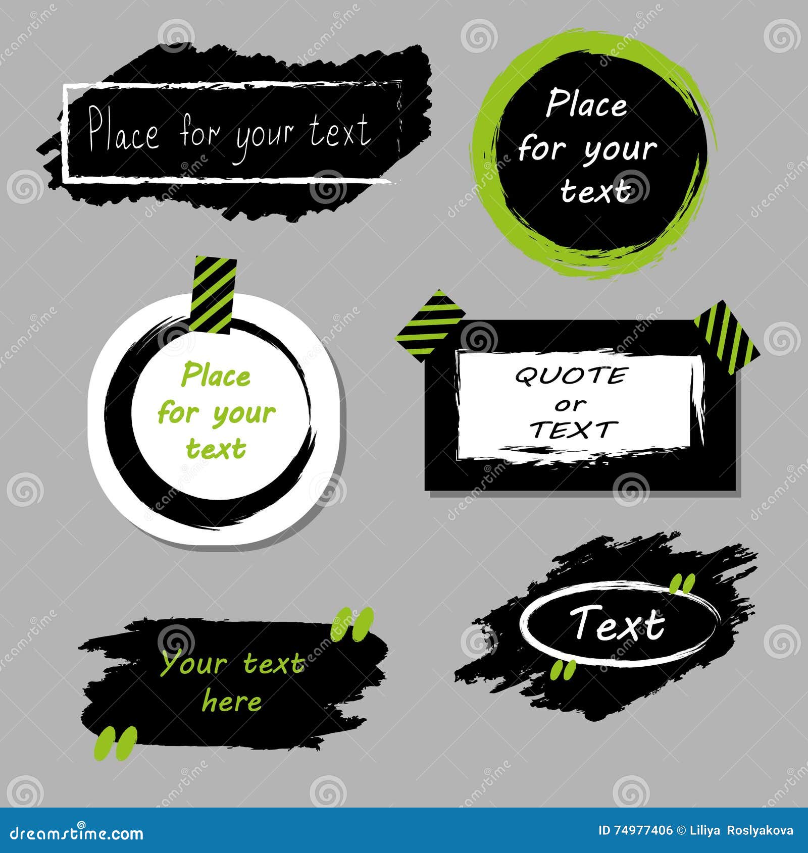 Quote Boxes. Sentence Quotes Frames, Cite Comment Quotation Box And ...