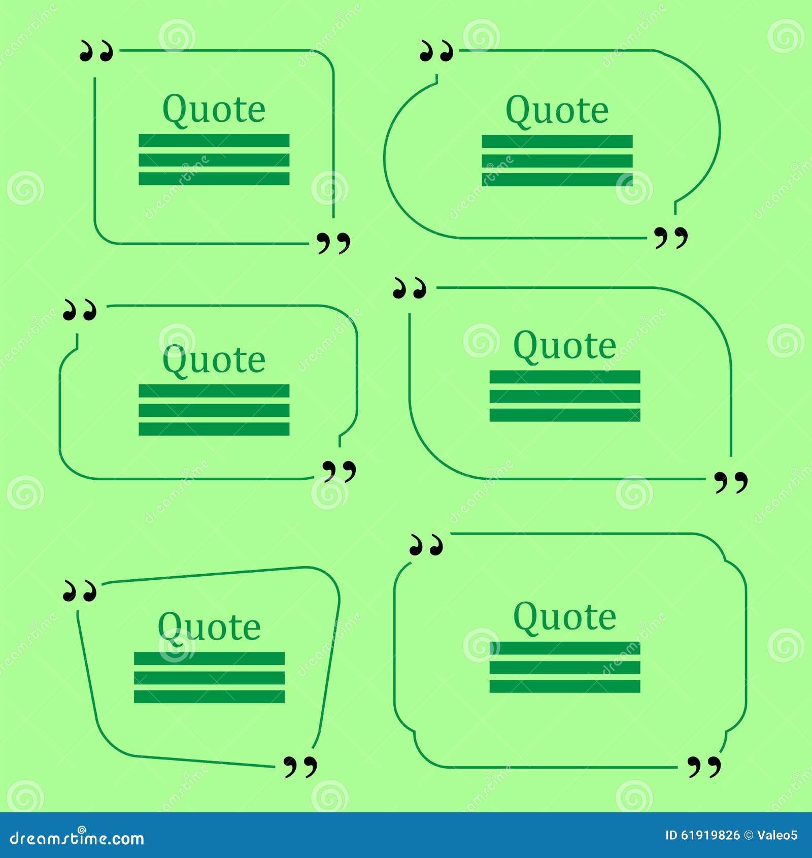 Vector Quote Bubbles stock vector. Illustration of design - 61919826