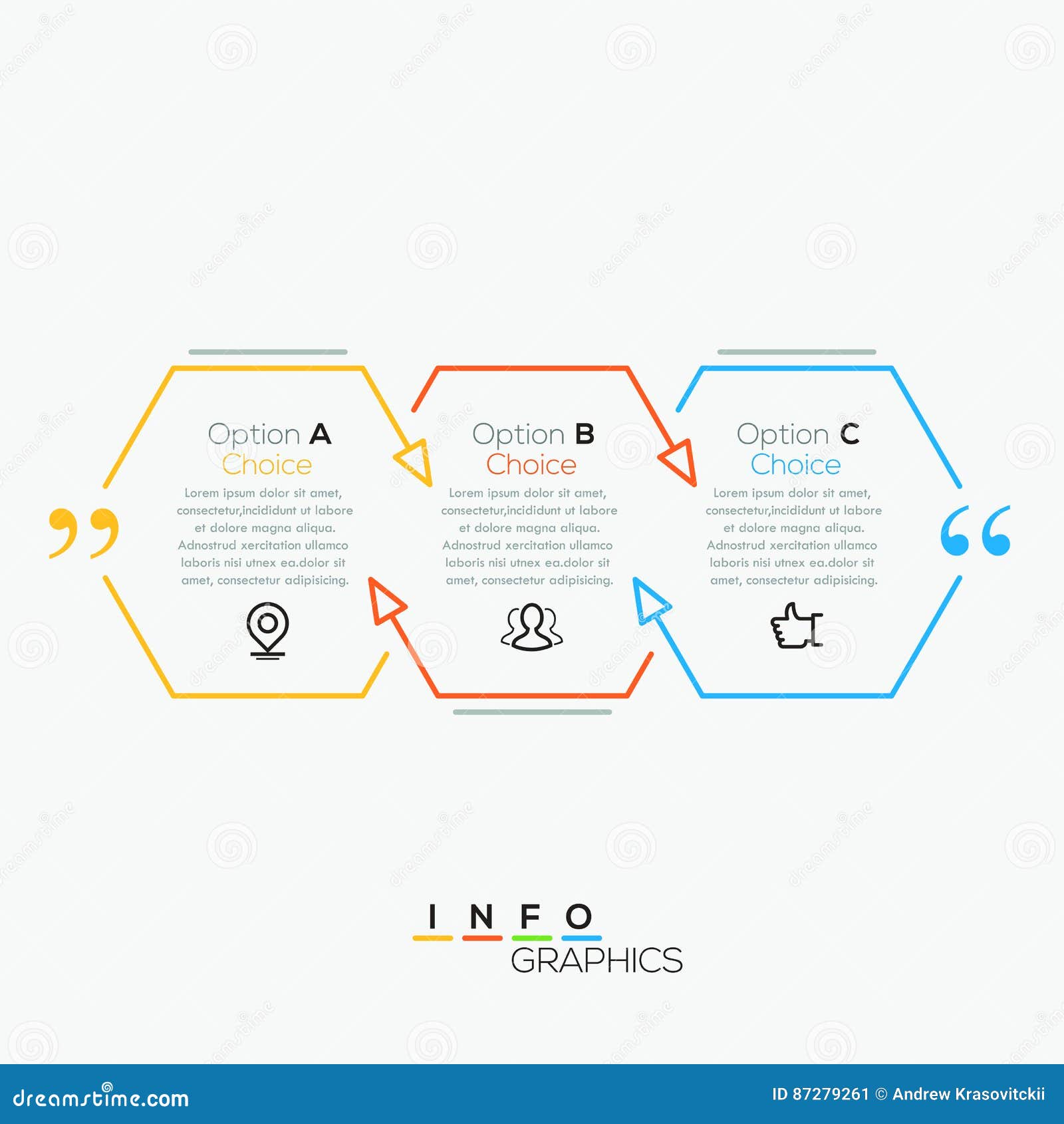 Vector quote infographic stock vector. Illustration of line - 87279261