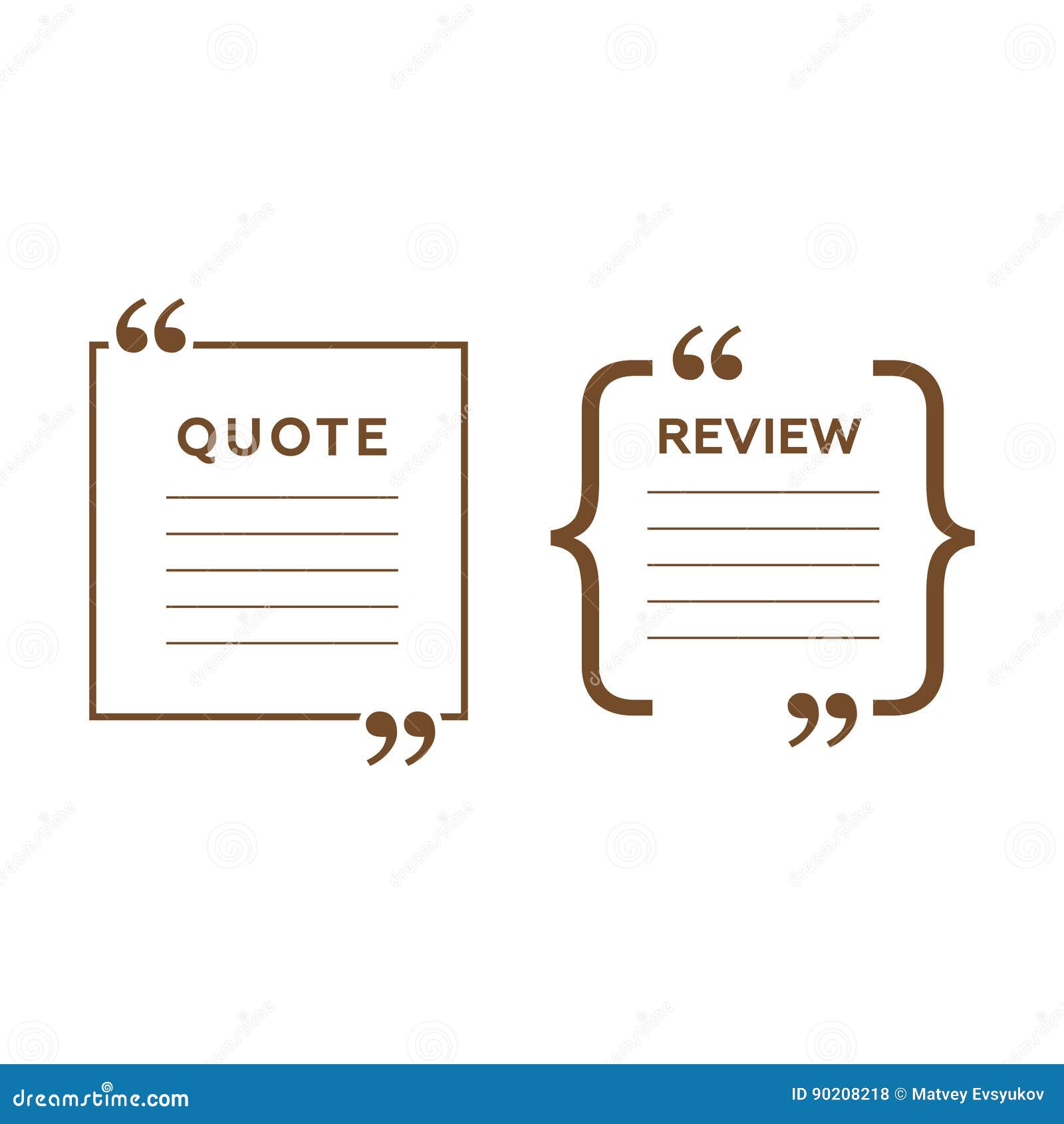 Vector Quotes and Brackets. Message Typography, Phrase and Quota Stock ...