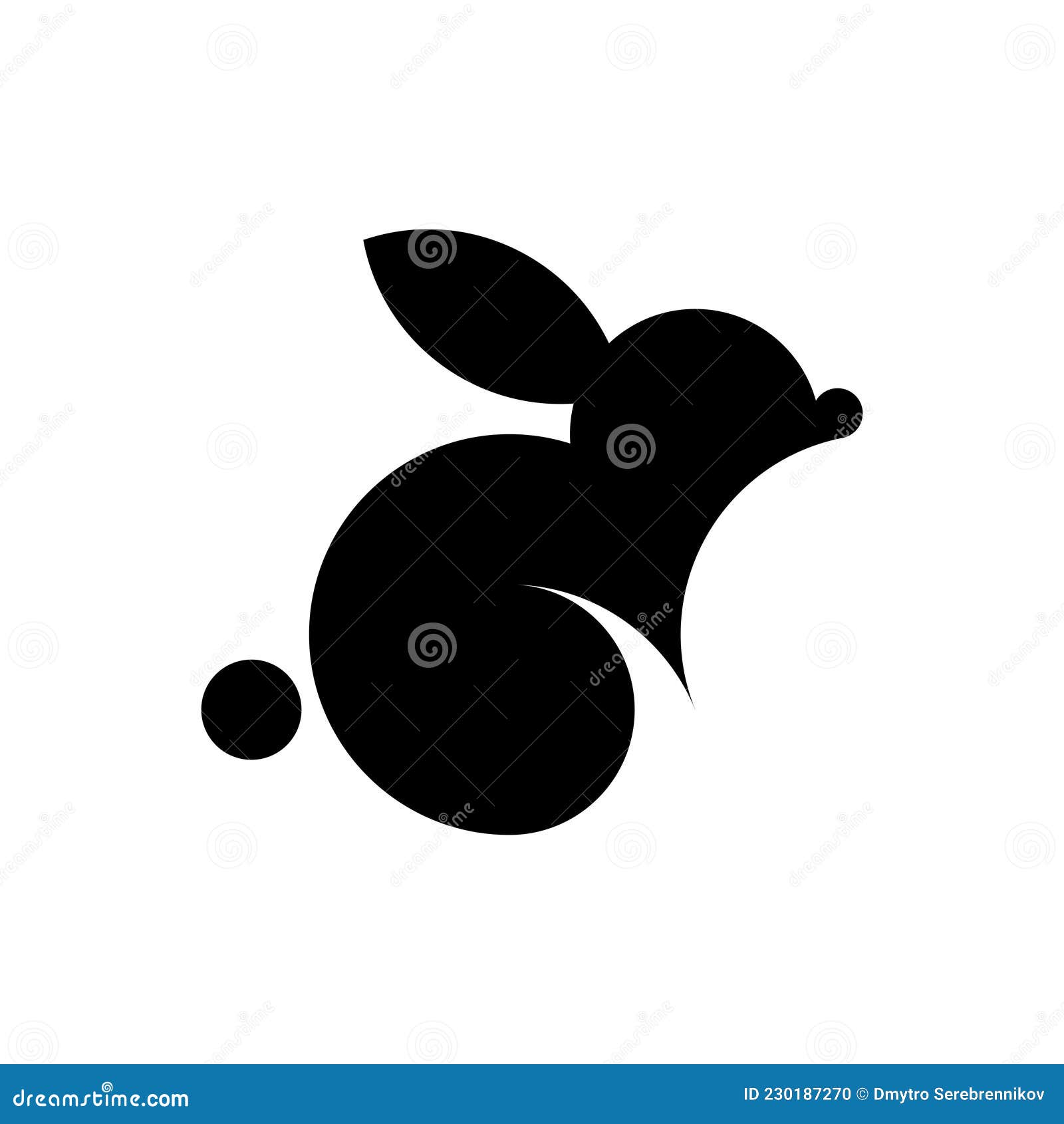 Vector Rabbit in Golden Ratio Style. Editable Illustration Stock Vector ...