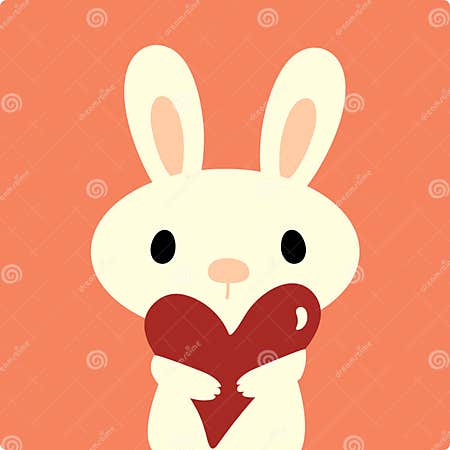 Vector rabbit with love stock vector. Illustration of give - 8228366