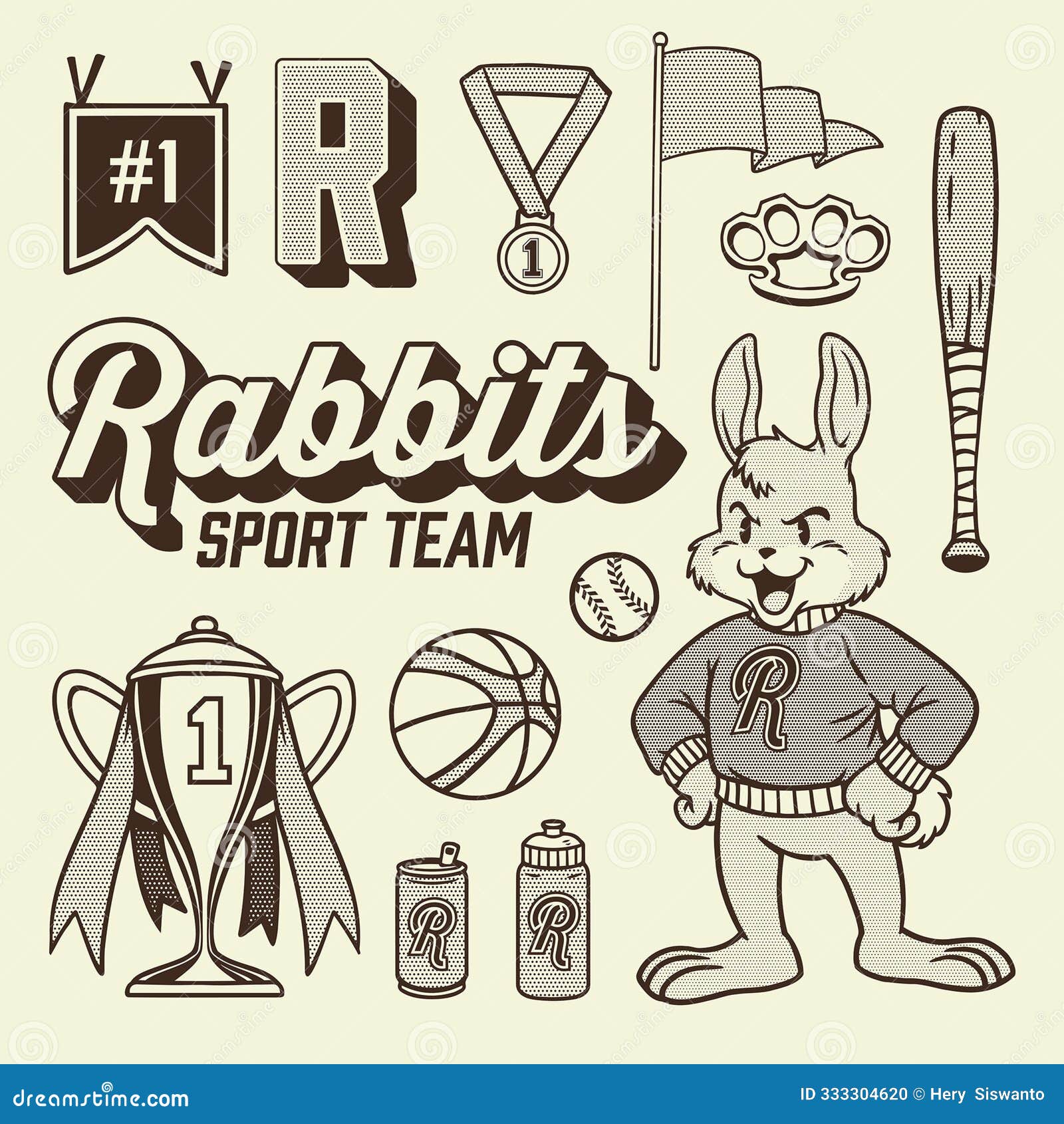 Rabbit Mascot Cartoon Vector | CartoonDealer.com #62449217