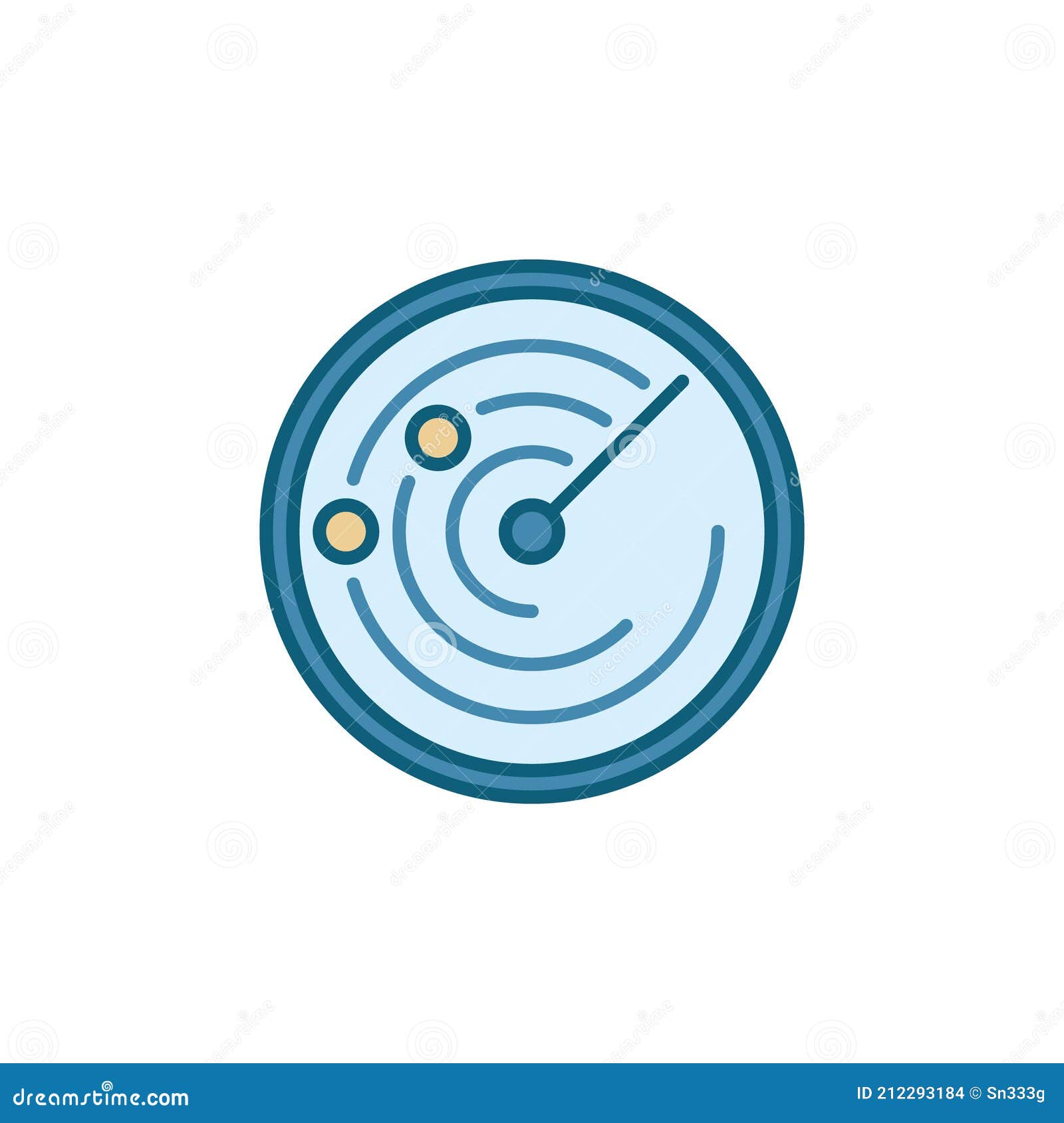Vector Radar Vector Concept Circular Colored Icon Stock Vector ...
