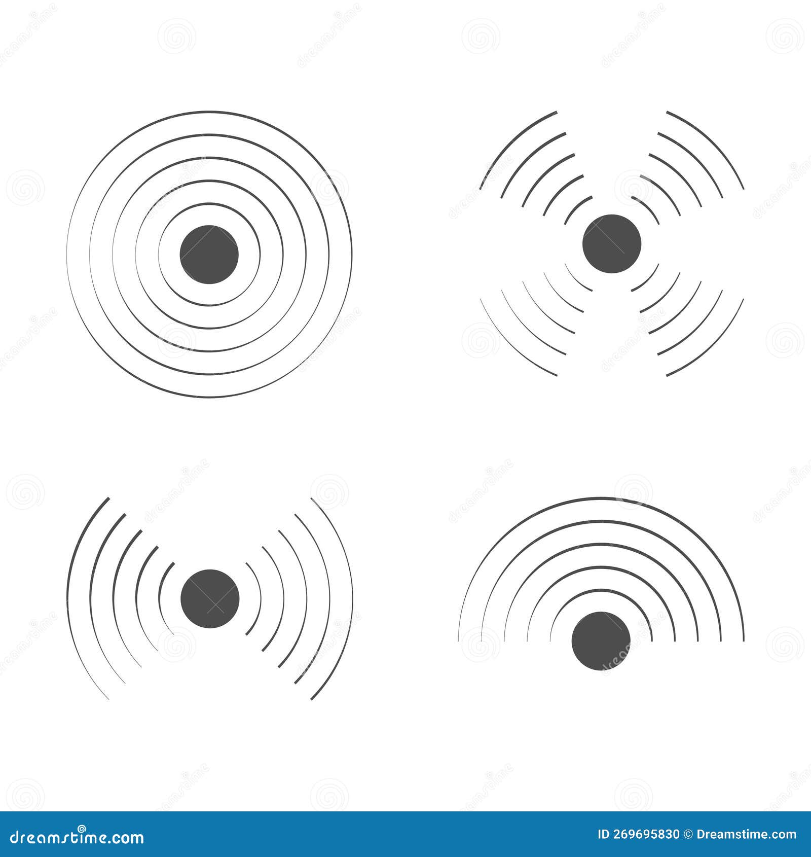 Vector Radar Icons. Sonar Sound Waves Stock Vector - Illustration of ... Vector Radar Icons. Sonar Sound Waves Stock Vector - Illustration of ...