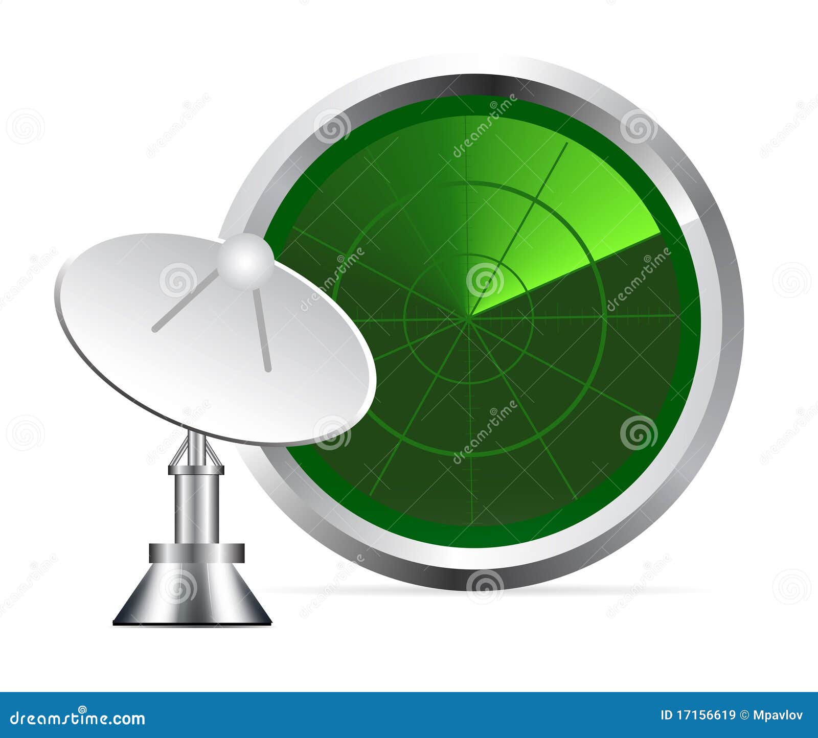 Vector radar screen stock vector. Illustration of electronic - 17156619