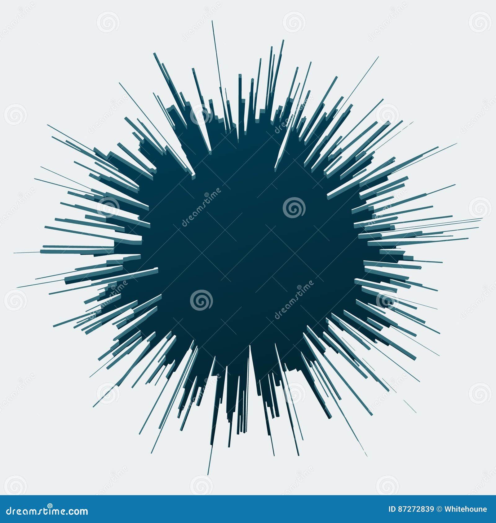 Vector radial object stock vector. Illustration of blank - 87272839