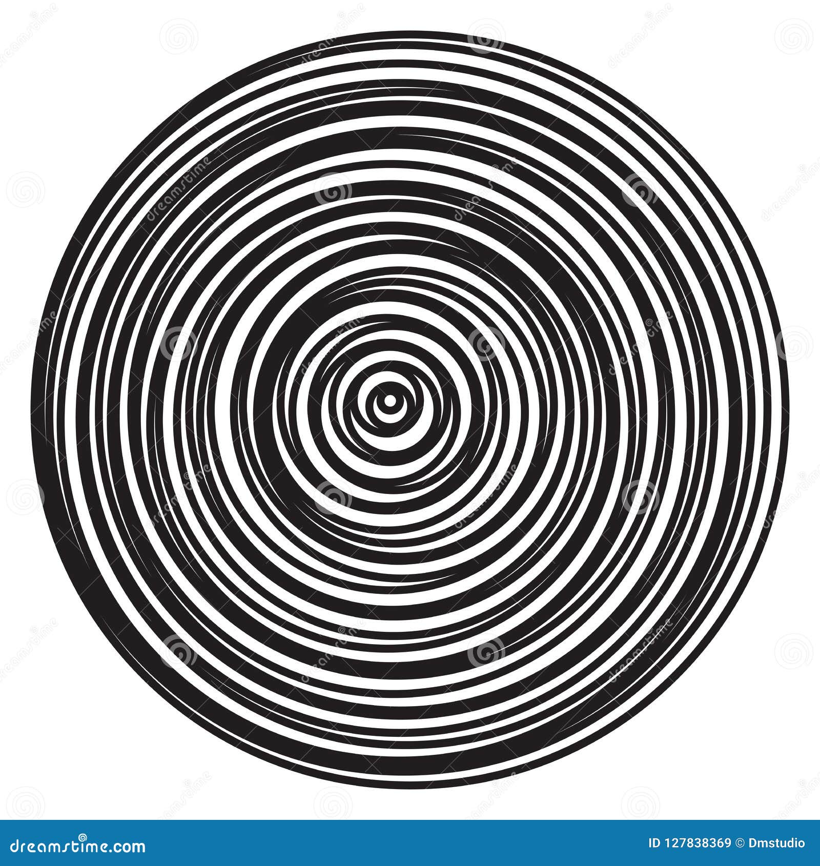 Vector Radial Rings Burst of Abstract Circles Stock Vector ...