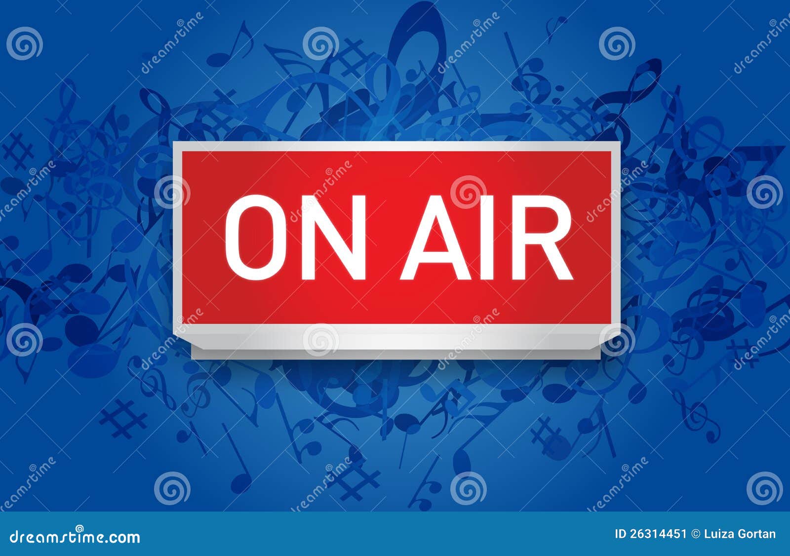 Vector Radio on Air stock illustration. Illustration of audio - 26314451