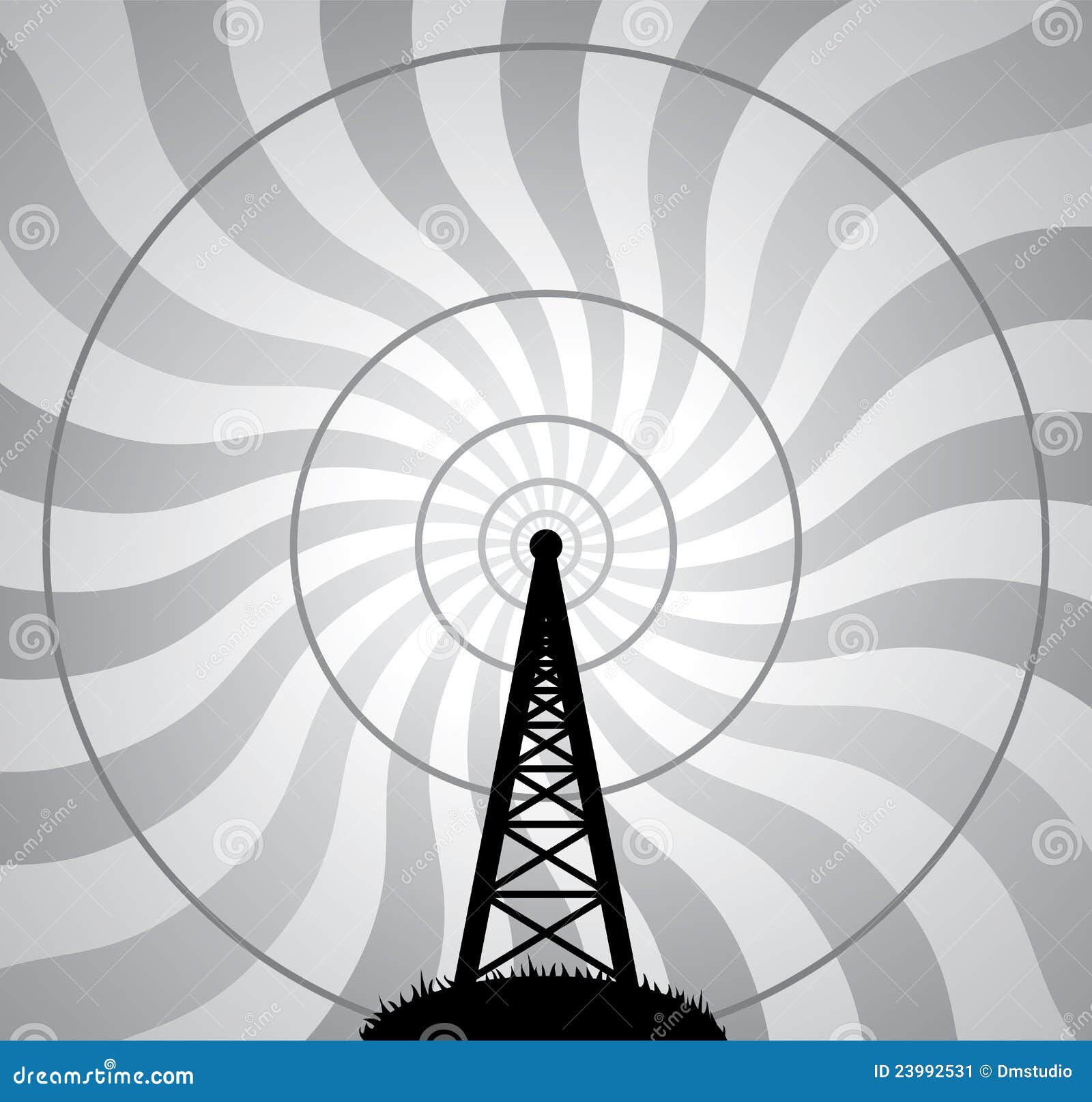 Radio Tower Isolated Cartoon Set Icon. Vector Cartoon Set Icon ...