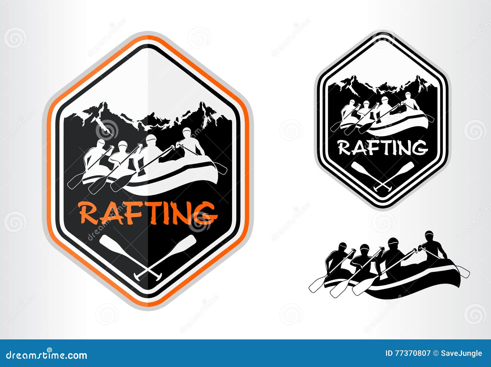 Vector rafting emblem logo stock vector. Illustration of adventure ...