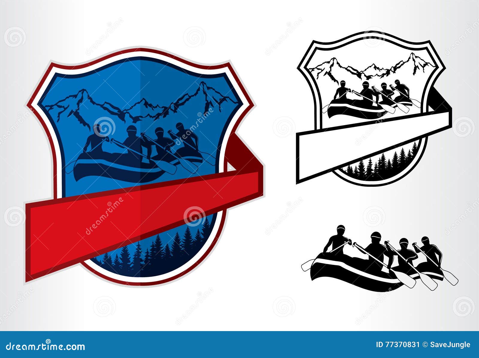 Vector rafting emblem logo stock vector. Illustration of activity ...