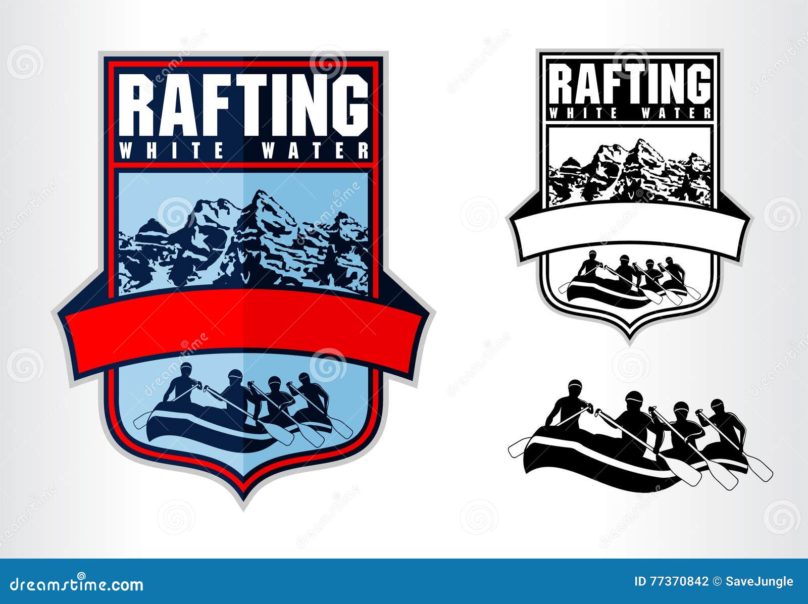 Vector rafting emblem logo stock vector. Illustration of camp - 77370842