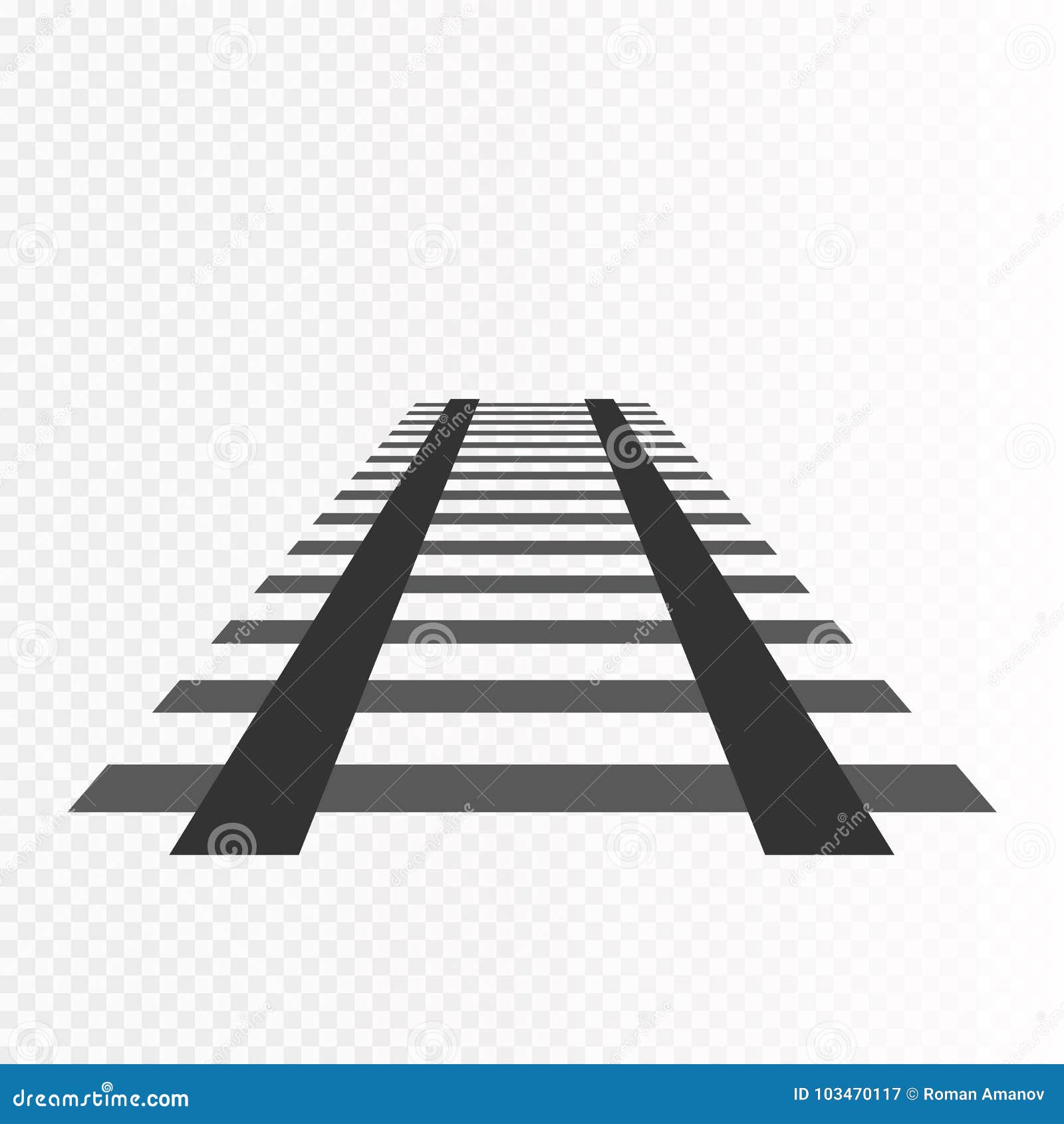 Vector Rails. Railways on White Background Stock Vector - Illustration ...