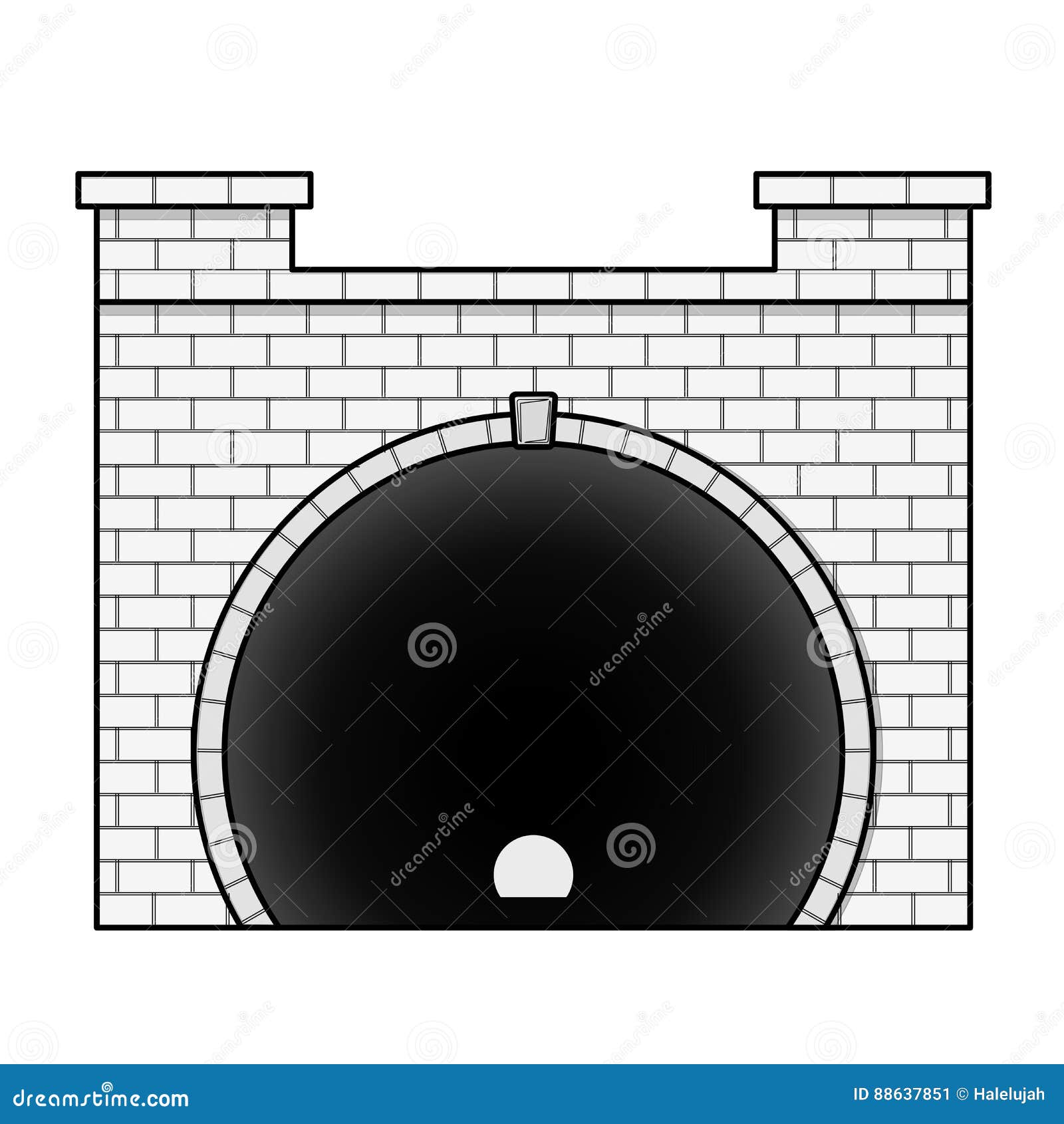 Vector Railway Low Poly Tunnel In Front View, Outline Stylization ... Vector Railway Low Poly Tunnel In Front View, Outline Stylization ...