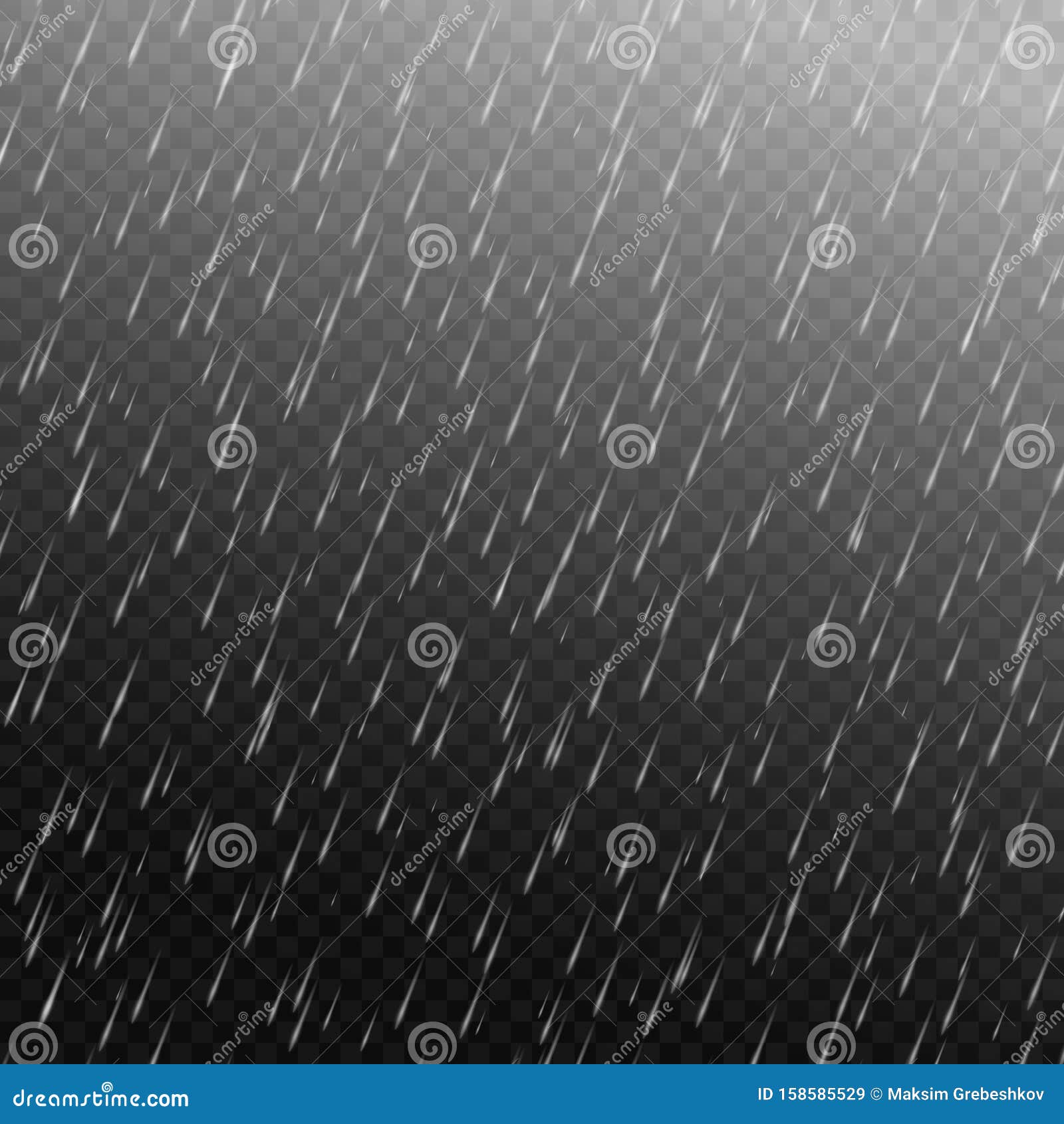 Vector rain isolated stock illustration. Illustration of blue - 158585529