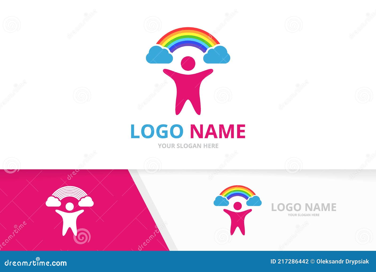 Vector Rainbow and Child Logo Combination. Supporting Human Rights ...