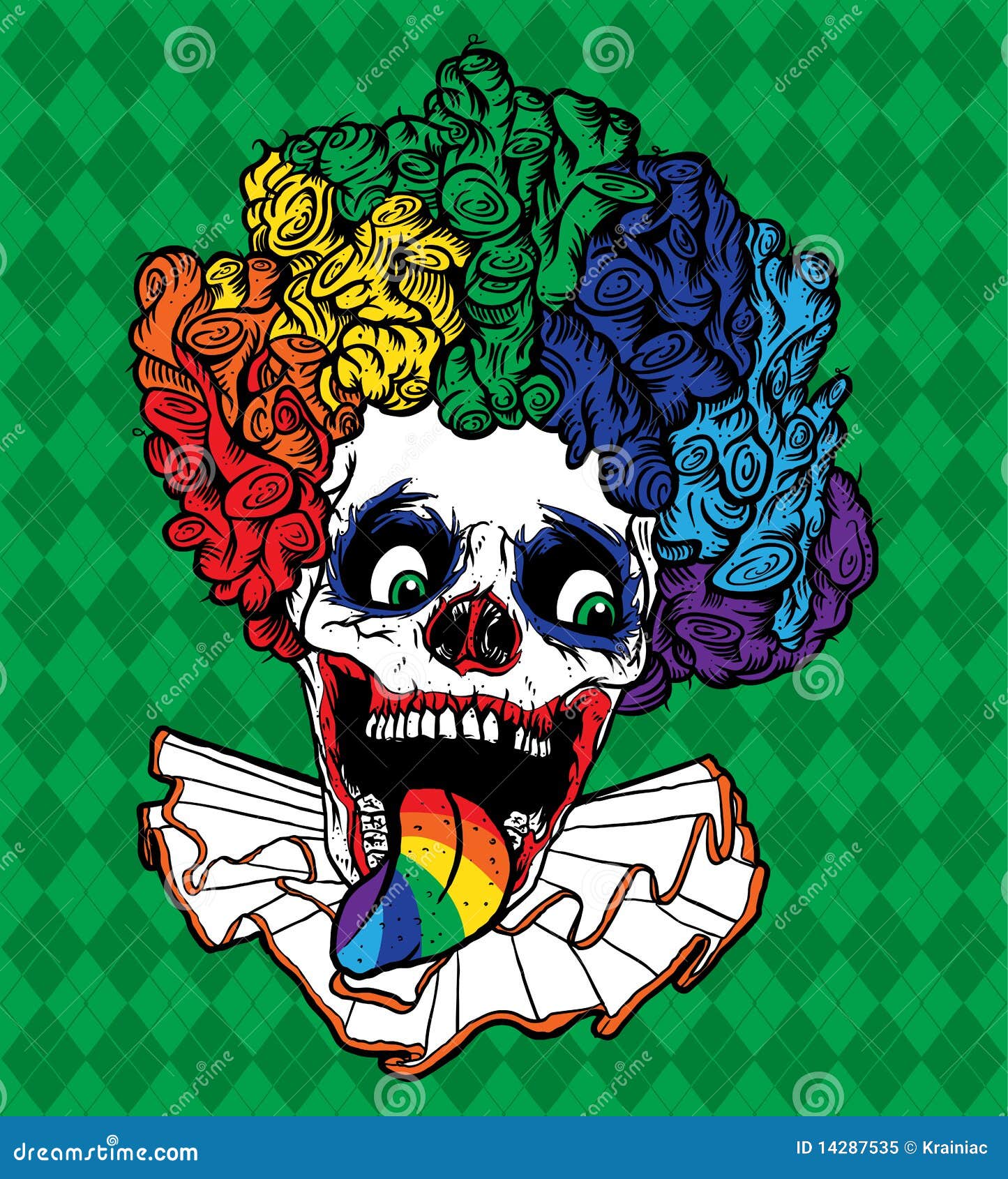 Rainbow Clown Skull Stock Illustrations – 1 Rainbow Clown Skull Stock ...