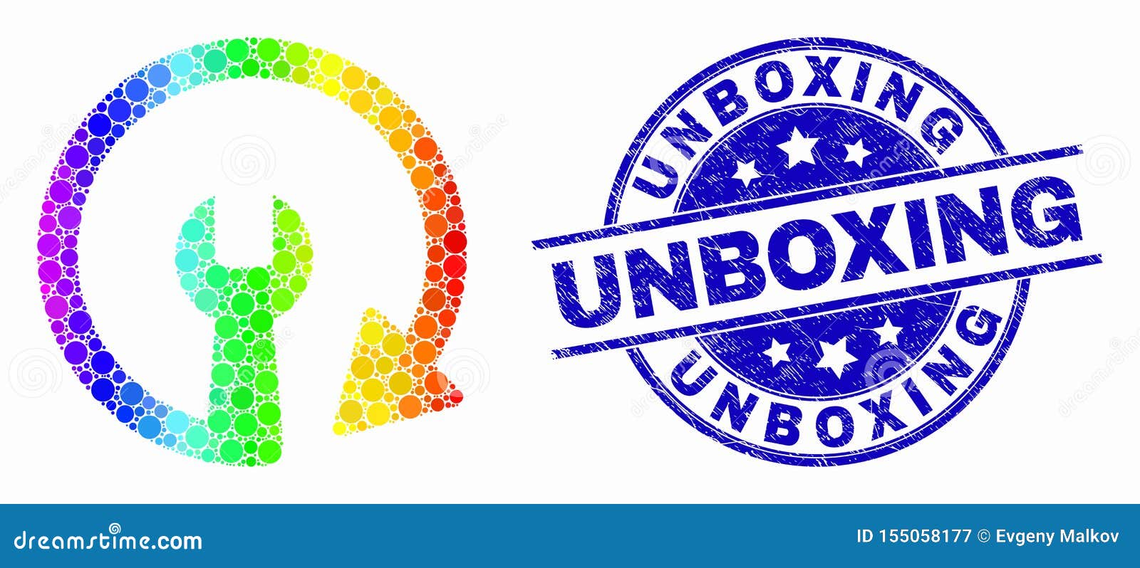 Vector Rainbow Colored Dotted Update Repair Wrench Icon Und ... Vector Rainbow Colored Dotted Update Repair Wrench Icon Und ...
