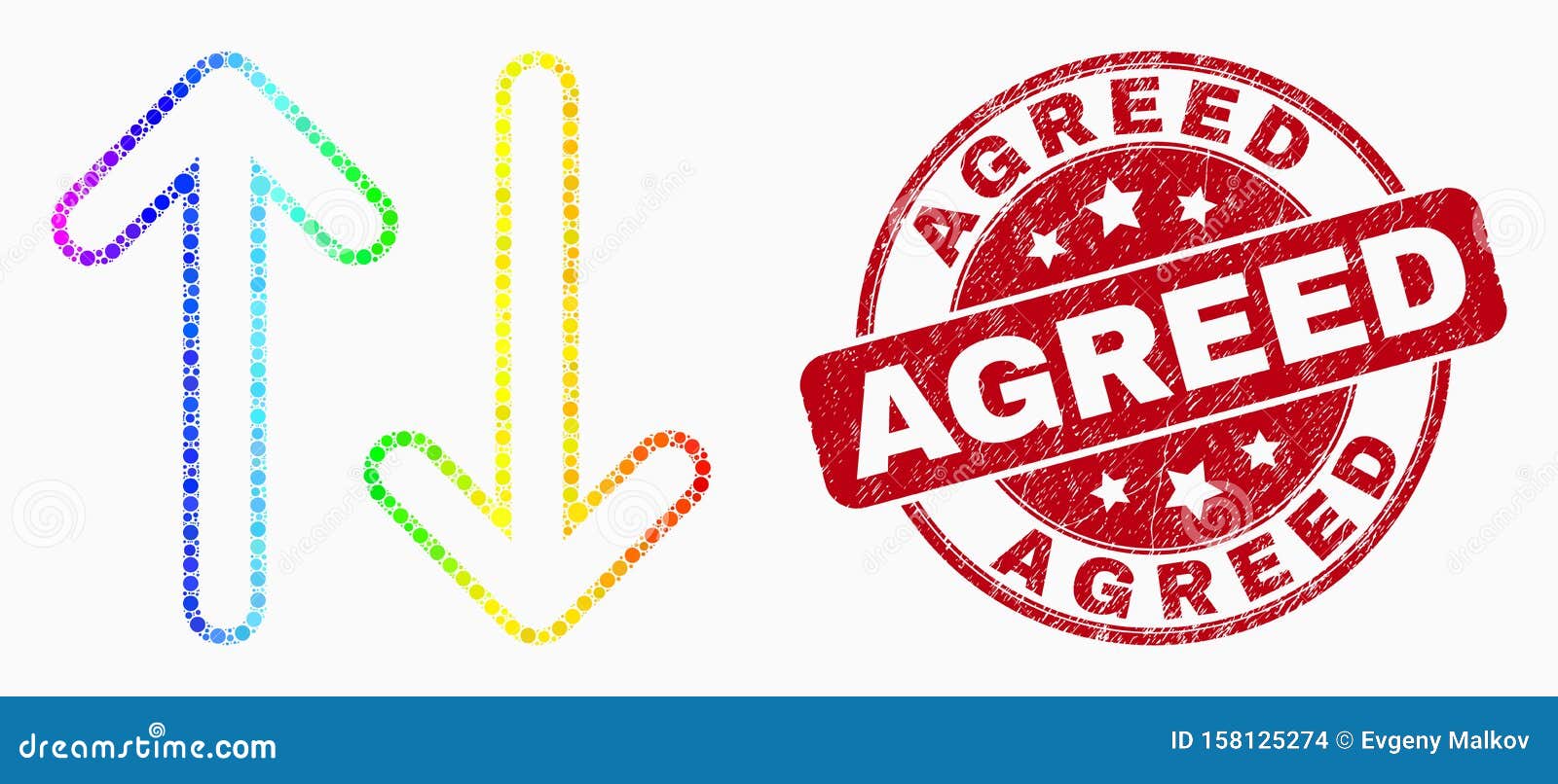 Vector Rainbow Colored Dotted Vertical Exchange Arrows Icon and ...