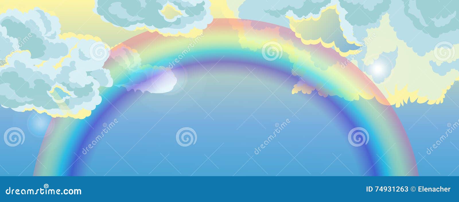 Vector rainbow stock illustration. Illustration of decorative - 74931263