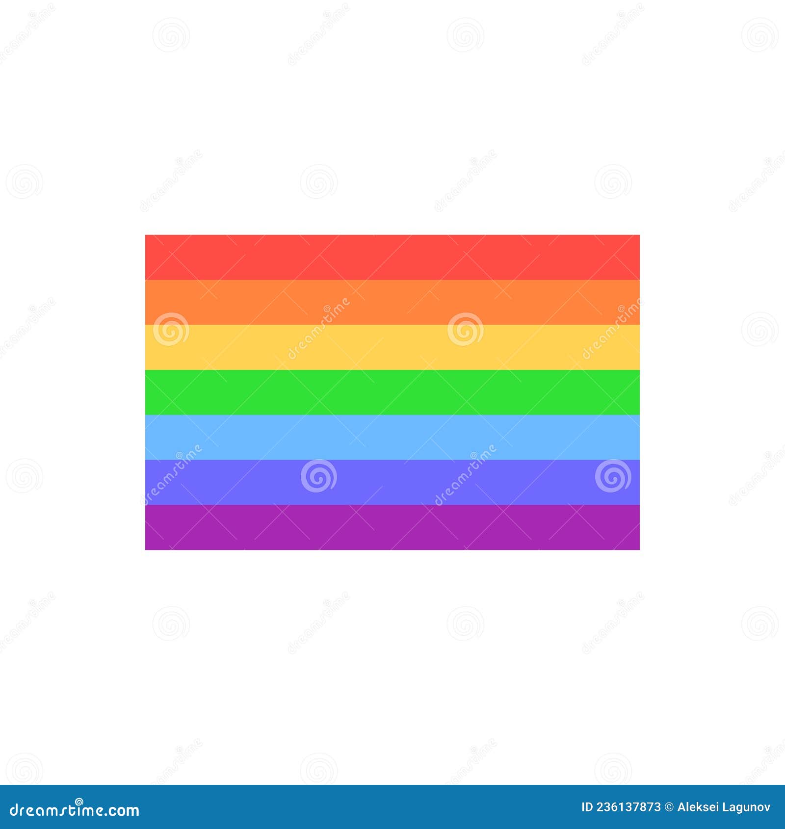 Vector Rainbow Flag Isolated on White Background, Hand Drawn Style ...