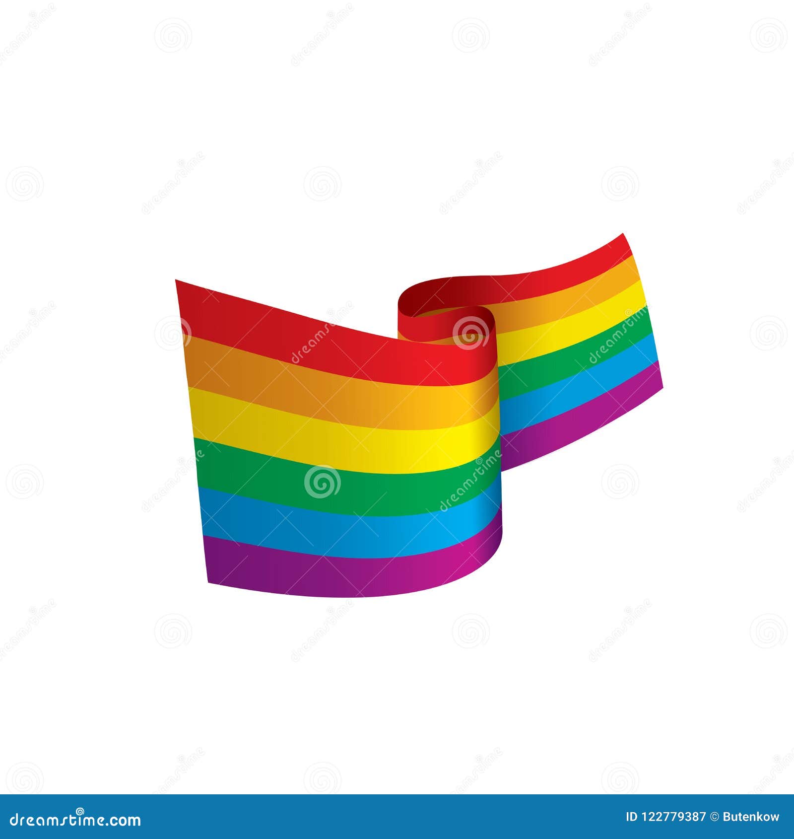 Vector a rainbow flag stock vector. Illustration of color - 122779387