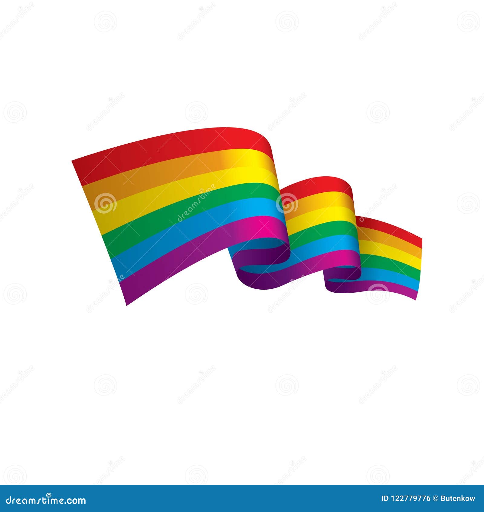 Vector a rainbow flag stock vector. Illustration of isolated - 122779776