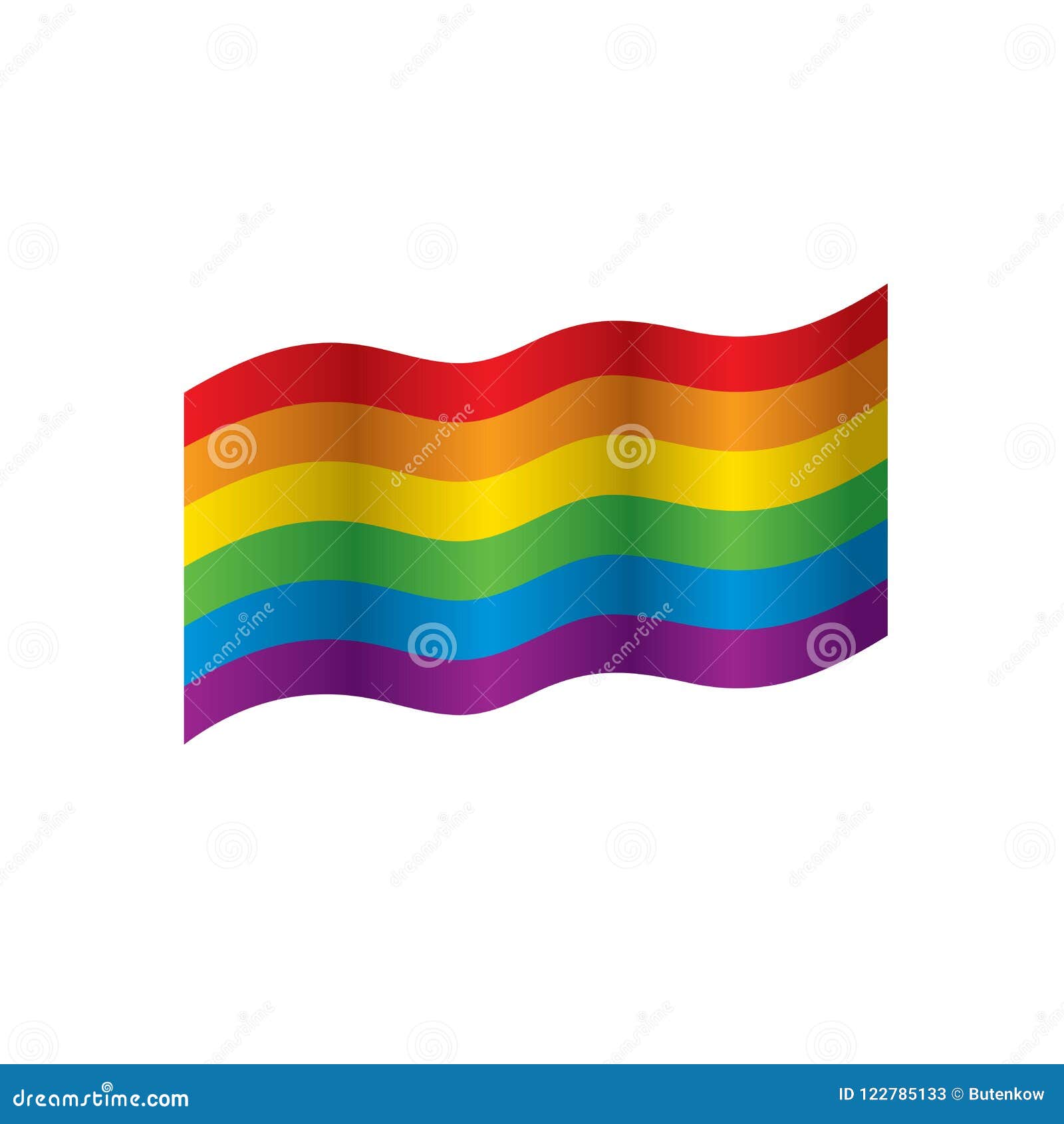 Vector a rainbow flag stock vector. Illustration of homosexual - 122785133