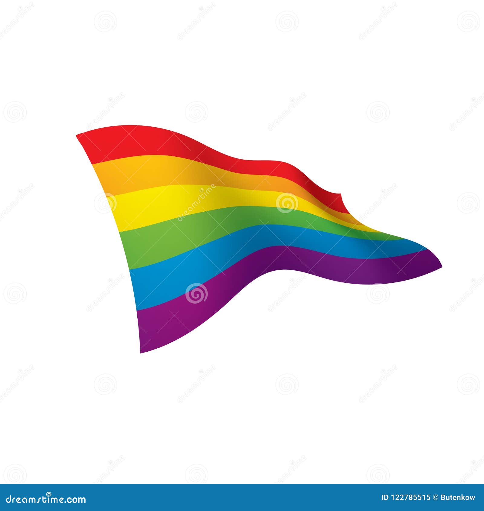 Vector a rainbow flag stock vector. Illustration of lifestyle - 122785515